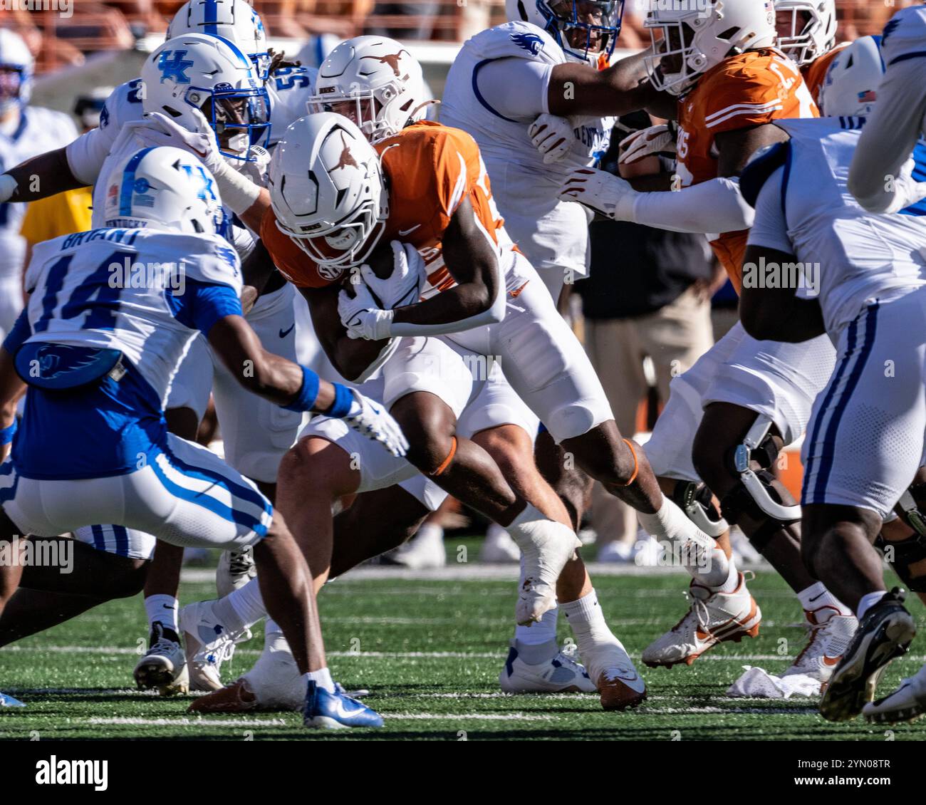 Nov 23, 2024.Quintrevion Wisner #26 of the Texas Longhorns in action vs ...