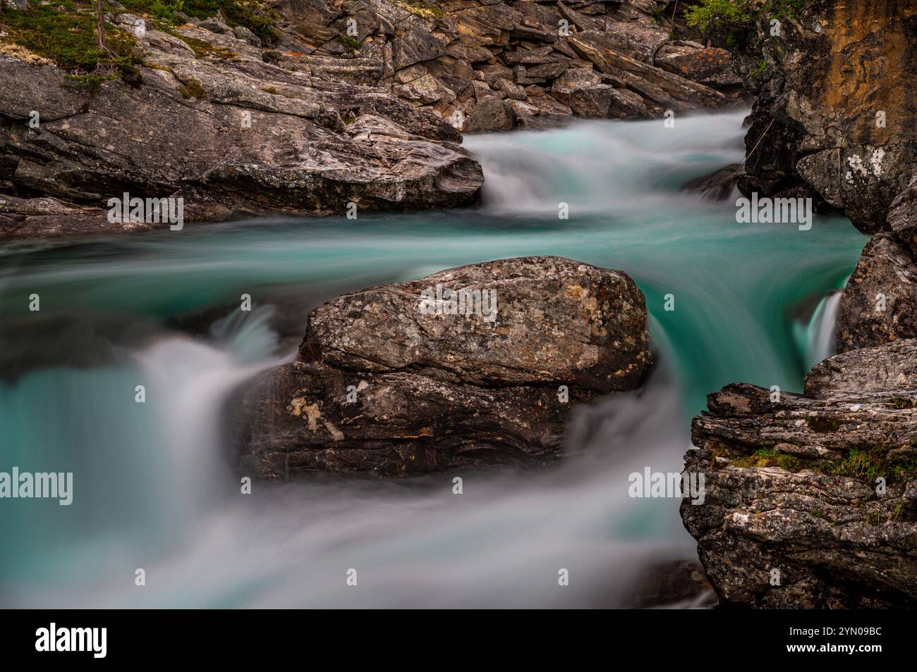 Rock in river Reinheimen Nasjonalpark, Norway Stock Photo - Alamy