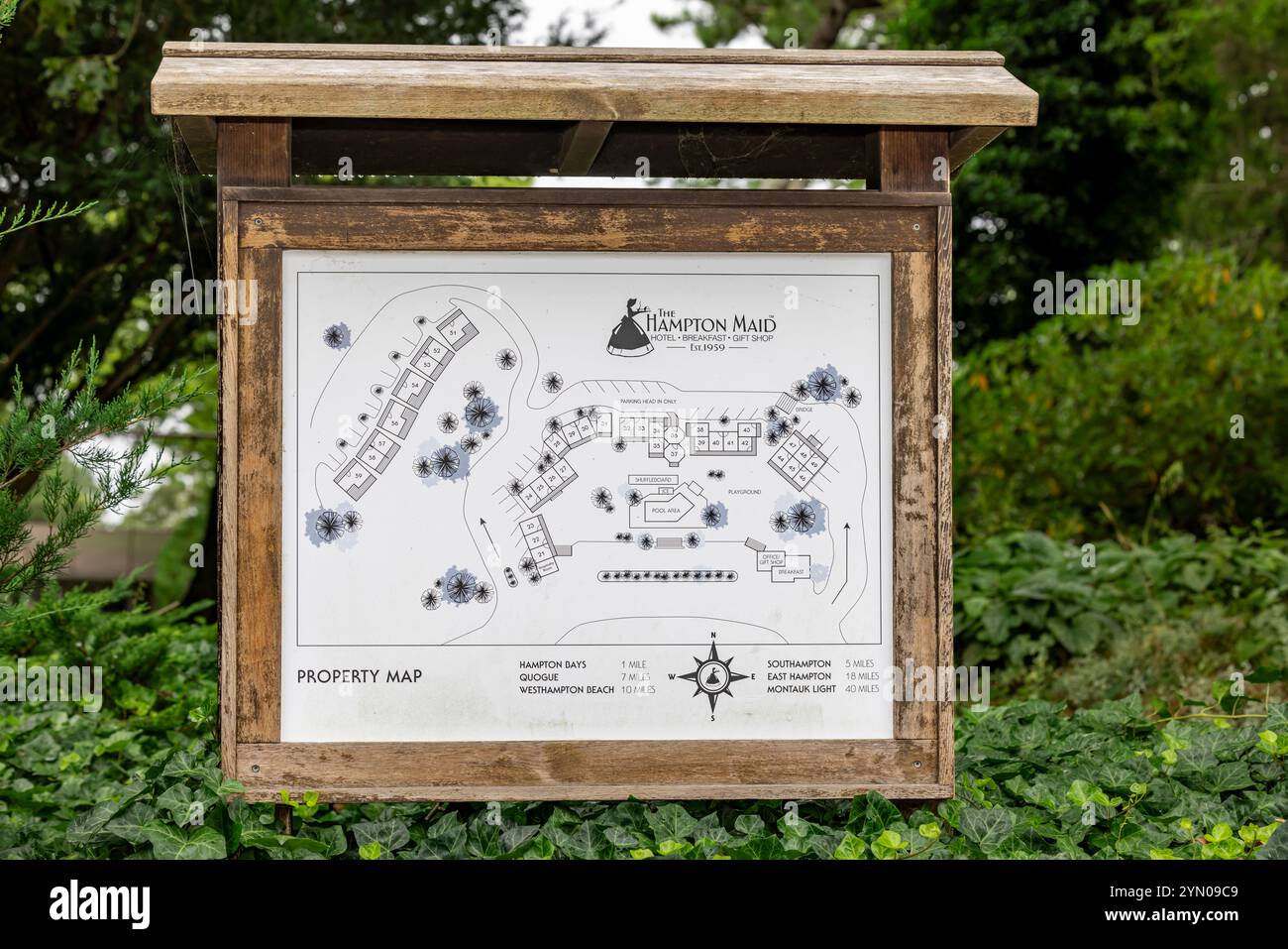 large site map framed in wood outside of the hotel Stock Photo - Alamy