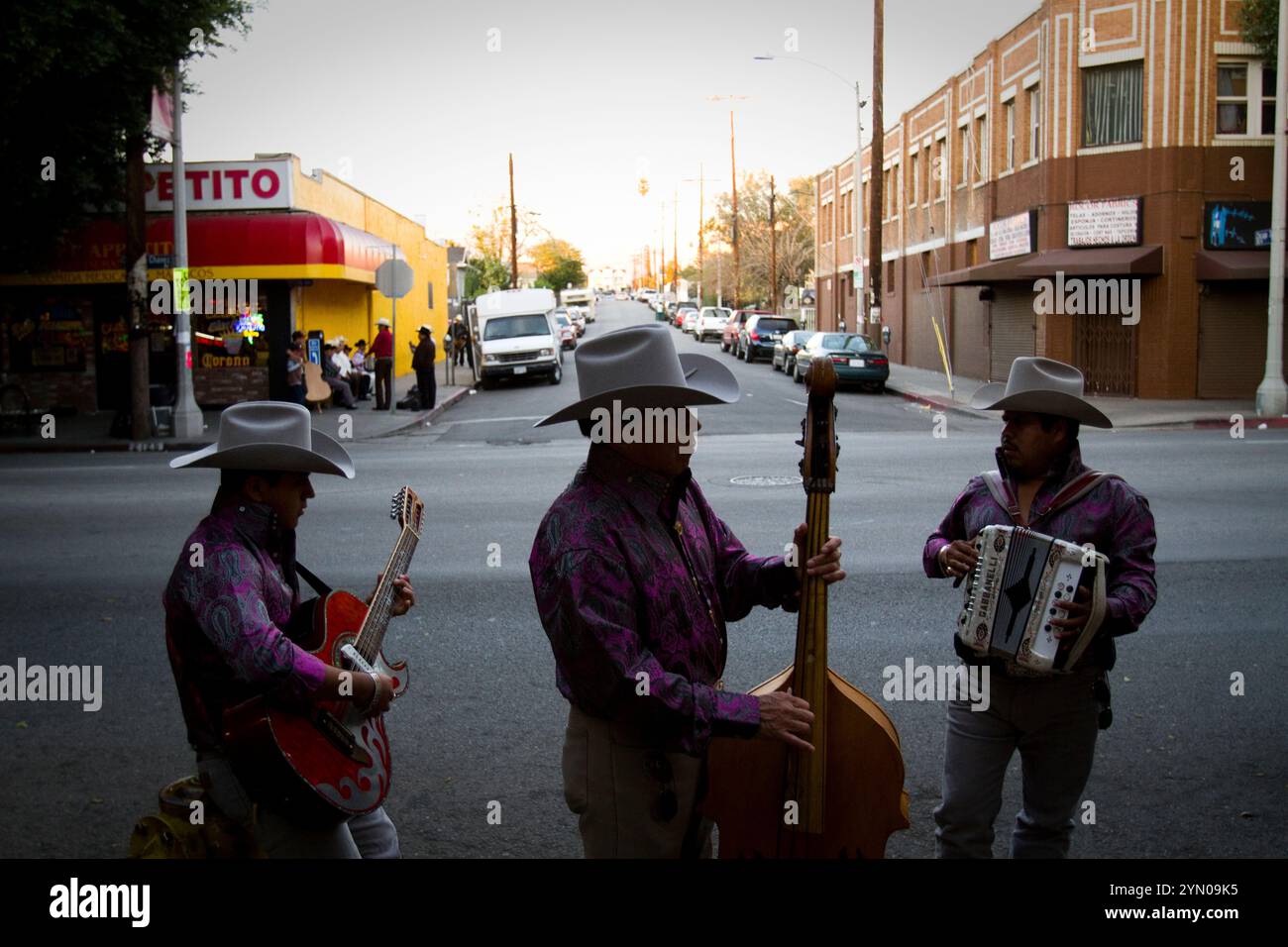 Chris Chavez, 16, with his father and grandfather on Cesar Chavez Blvd ...