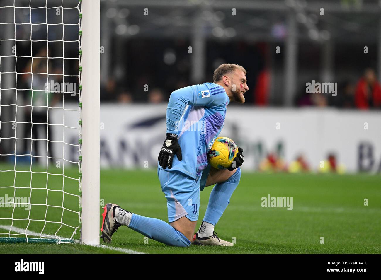 Michele Di Gregorio of Juventus FC reacts during the Italian Serie A ...