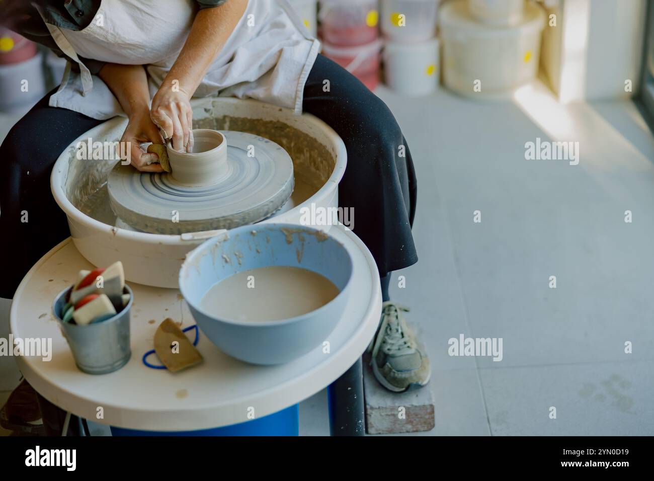 Artisan Pottery in Action Crafting Unique Ceramics with a Personal ...