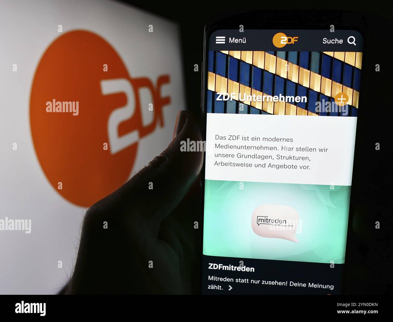 Stuttgart, Germany, 04-10-2024: Person holding smartphone with webpage ...