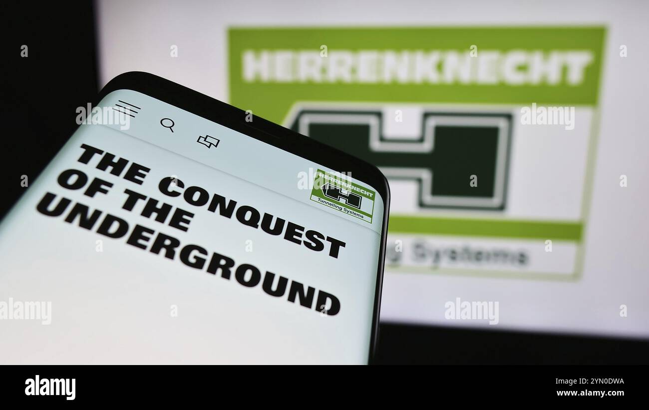 Stuttgart, Germany, 06-06-2024: Mobile phone with website of German ...