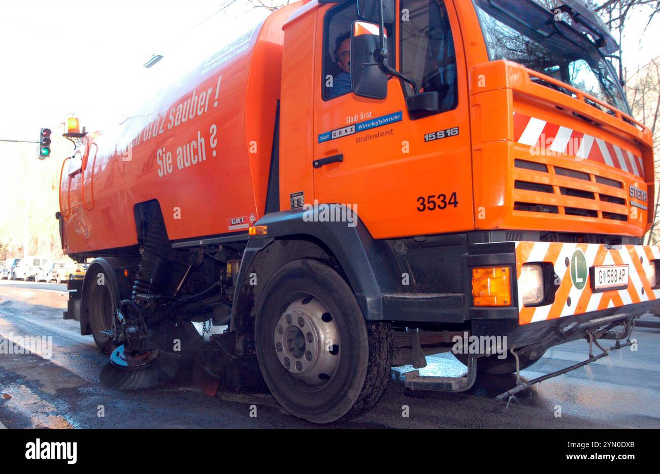 road sweeping vehicle and road cleaning as part of public service road ...