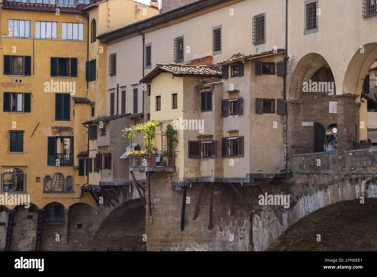 Famous Ponte Vecchio from medieval times in the city center of Florence ...