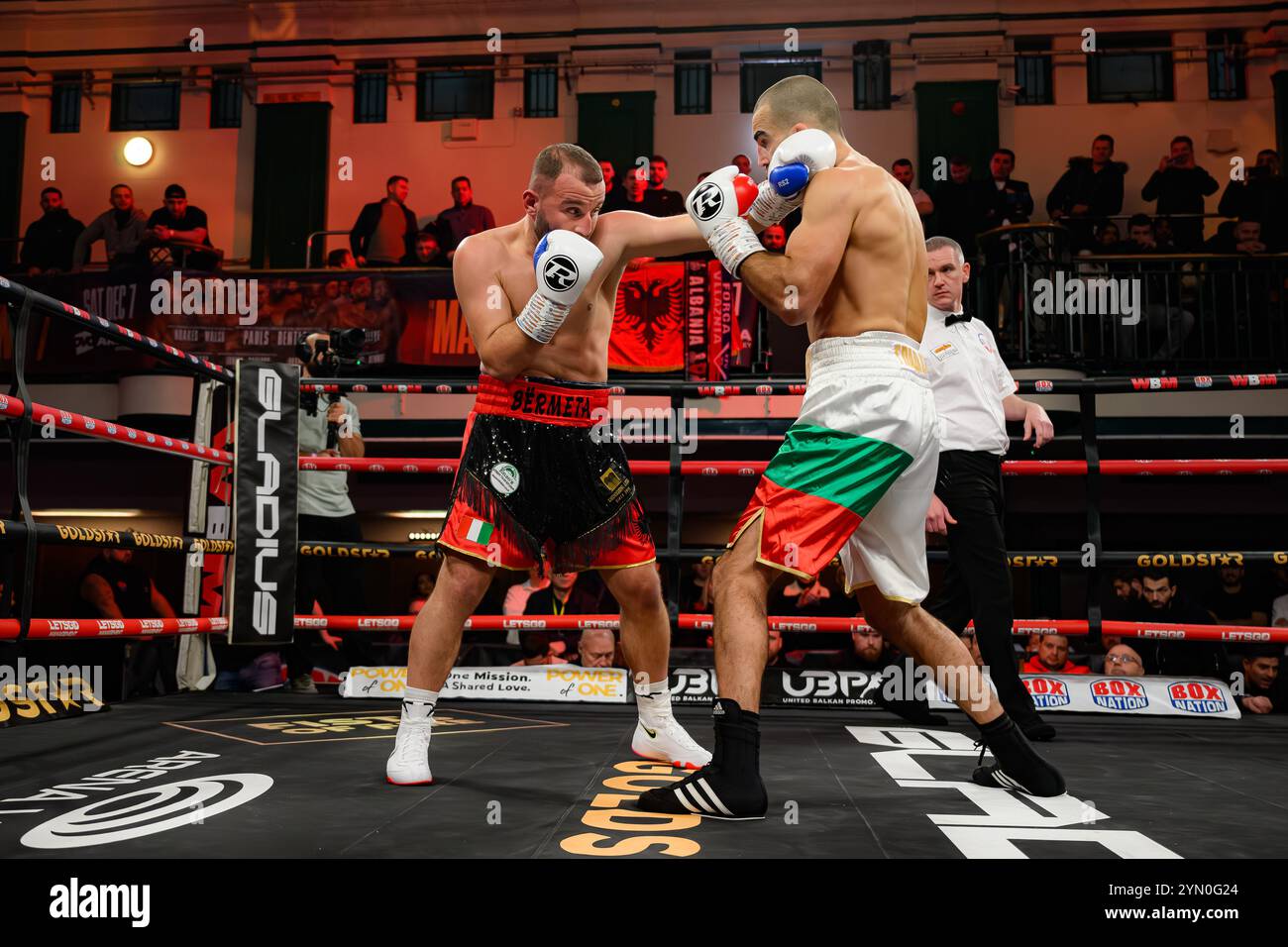 LONDON, UNITED KINGDOM. 22 Nov, 24. Alban Bermeta vs Leone Ospino ...