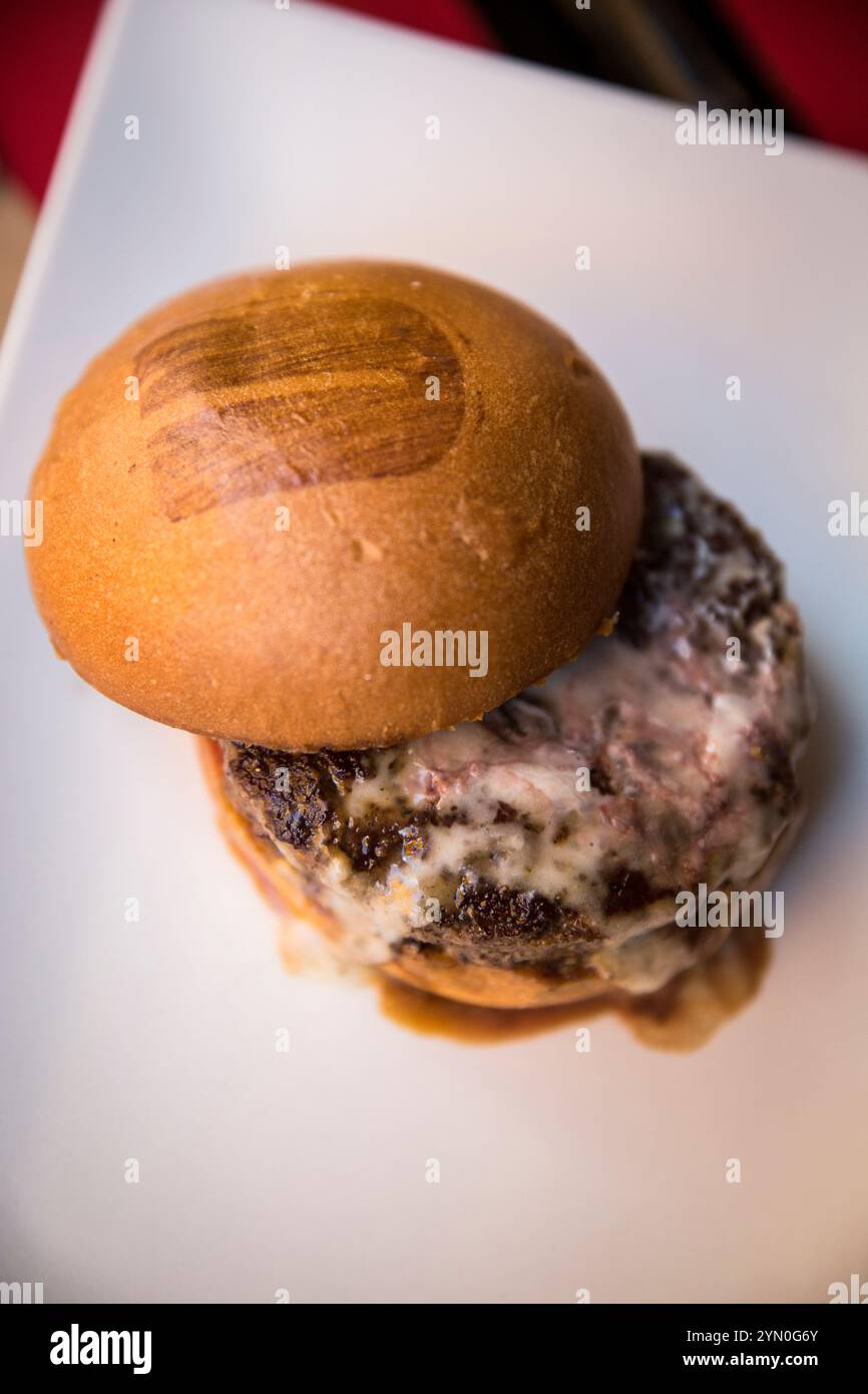 The "Truffle Burger" comprised of their famous blend of beef, roasted ...