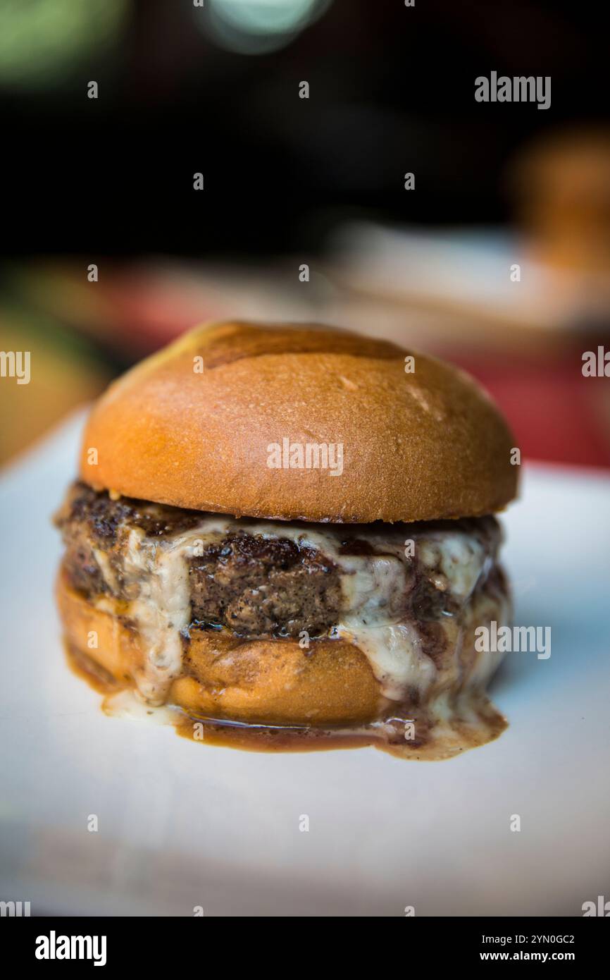 The "Truffle Burger" comprised of their famous blend of beef, roasted ...