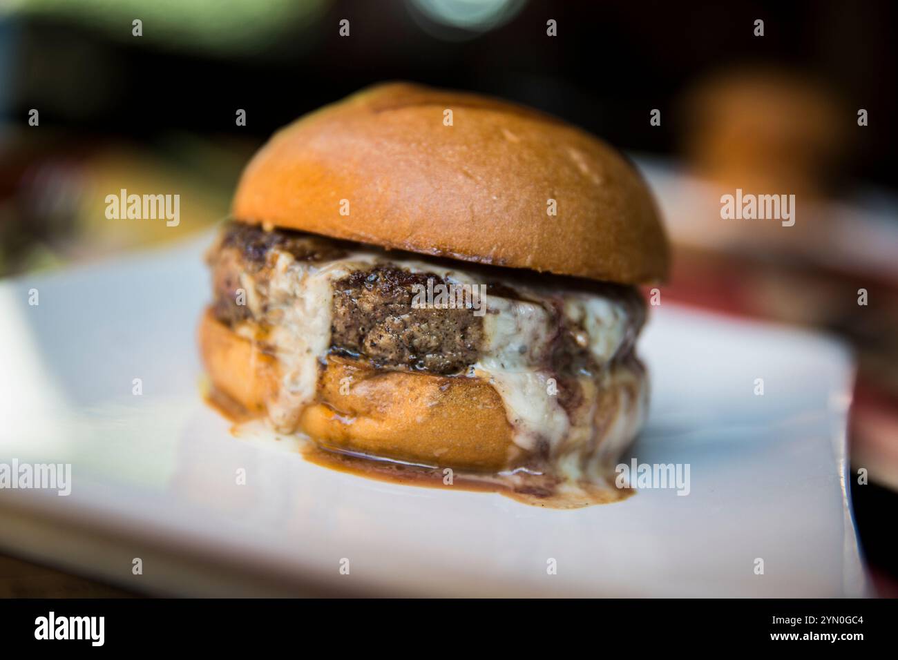 The "Truffle Burger" comprised of their famous blend of beef, roasted ...