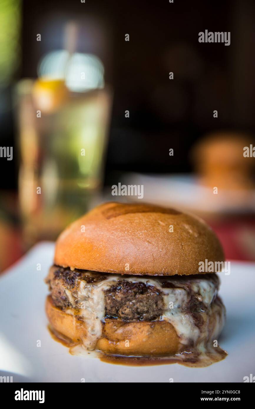 The "Truffle Burger" comprised of their famous blend of beef, roasted ...