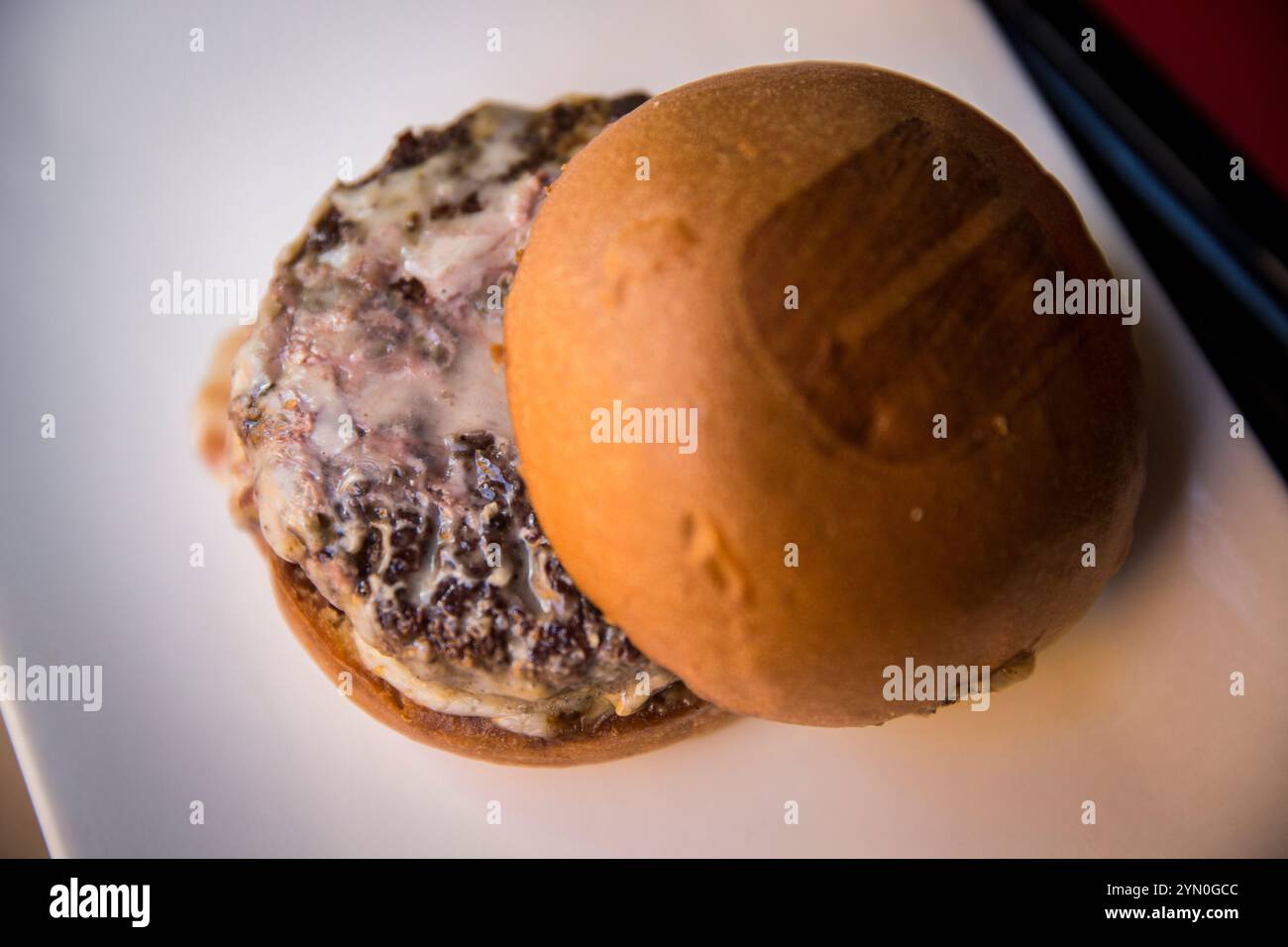 The "Truffle Burger" comprised of their famous blend of beef, roasted ...