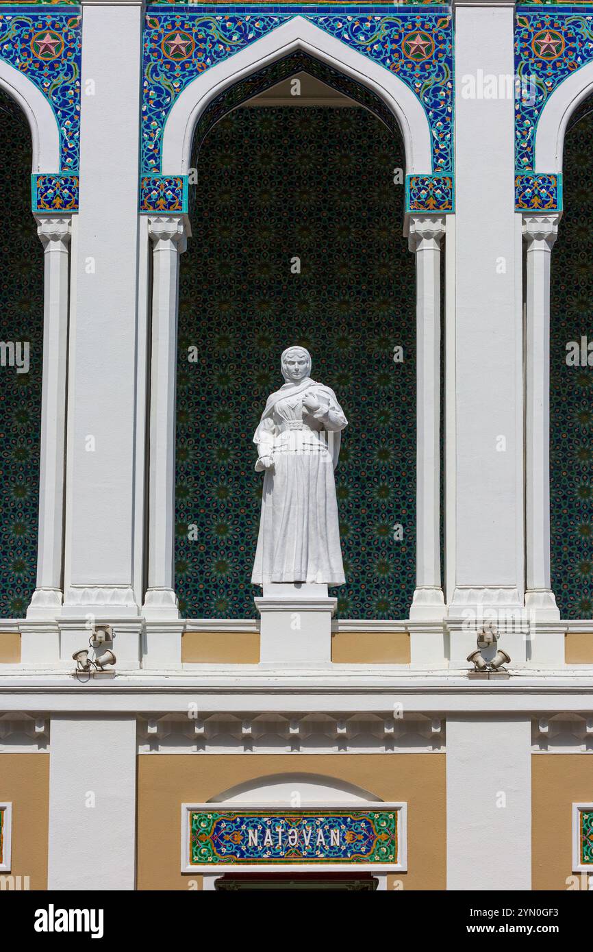 Statue of the 19th-century Azerbaijani poet Khurshidbanu Natavan (1832 ...