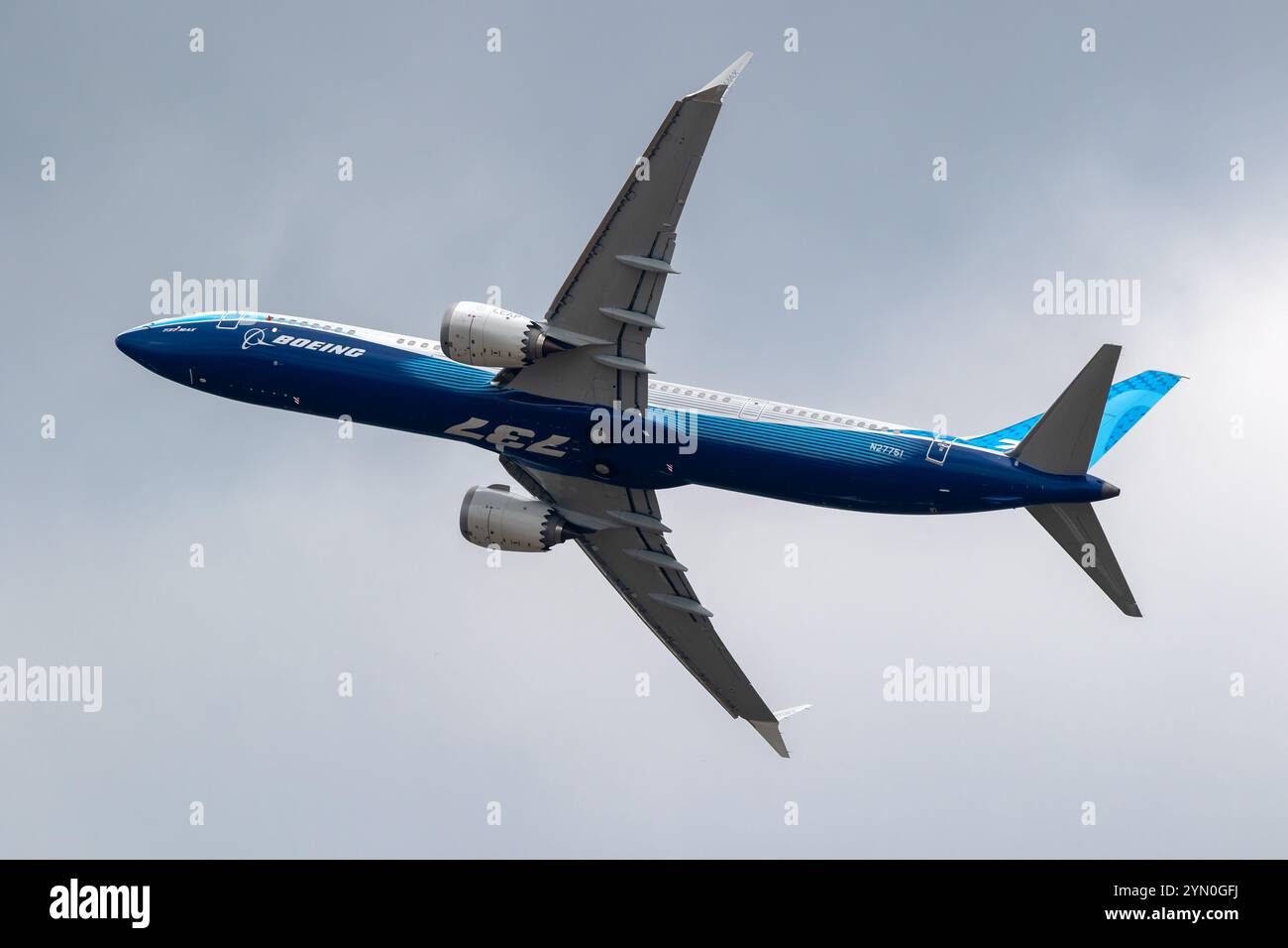 Boeing 737 MAX 10 passenger plane demonstration flight at the Paris Air ...