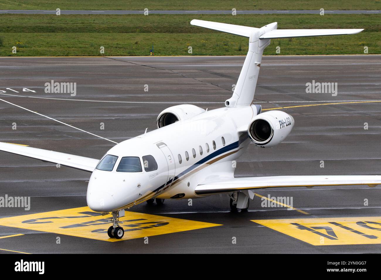 EMB-550 Legacy 500 business jet. Eindhoven Airport, The Netherlands ...