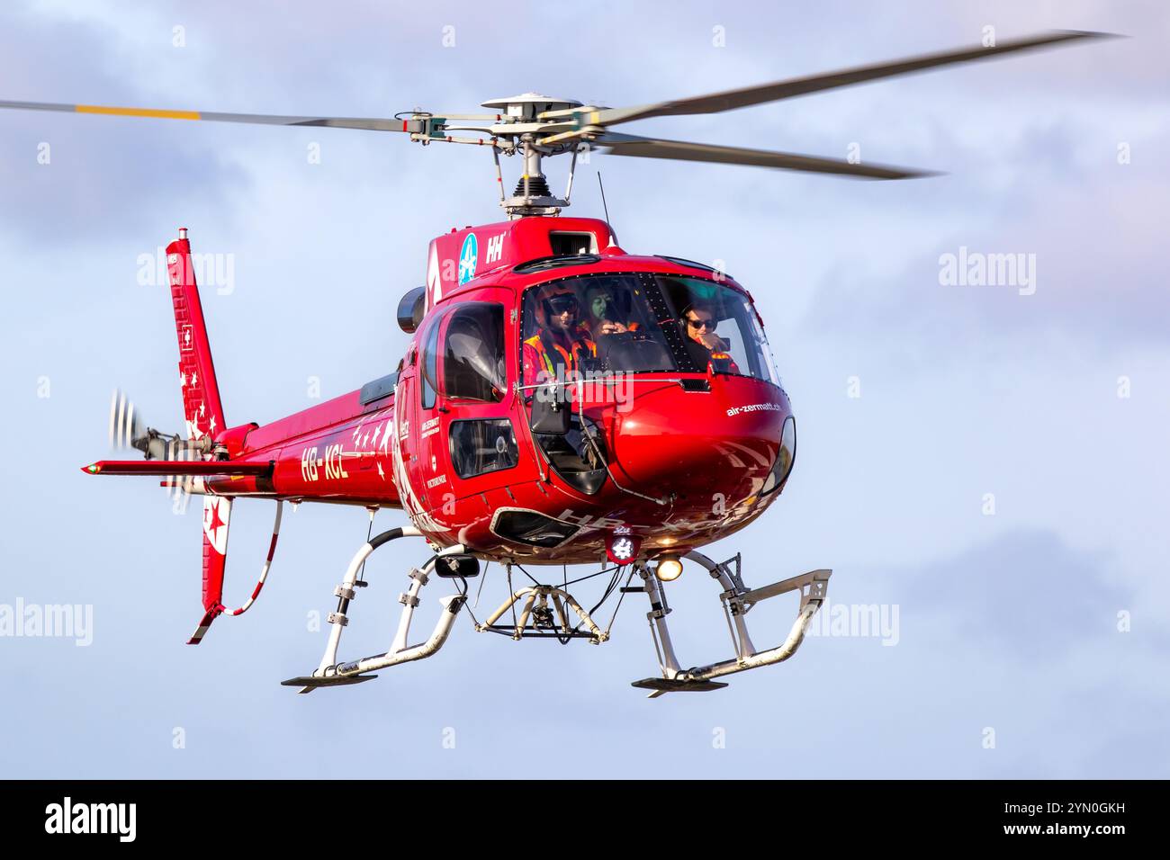 Airbus Helicopters H125 helicopter from Air Zermatt in flight ...