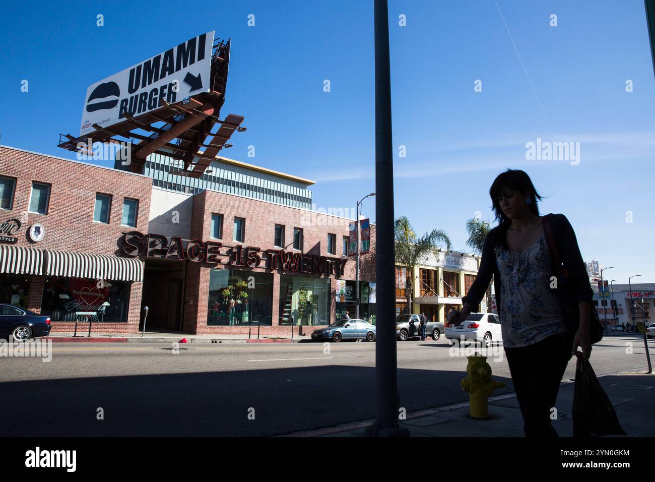 Scenes from Umami Burger at 1520 Cahuenga Blvd in Hollywood, CA Stock ...