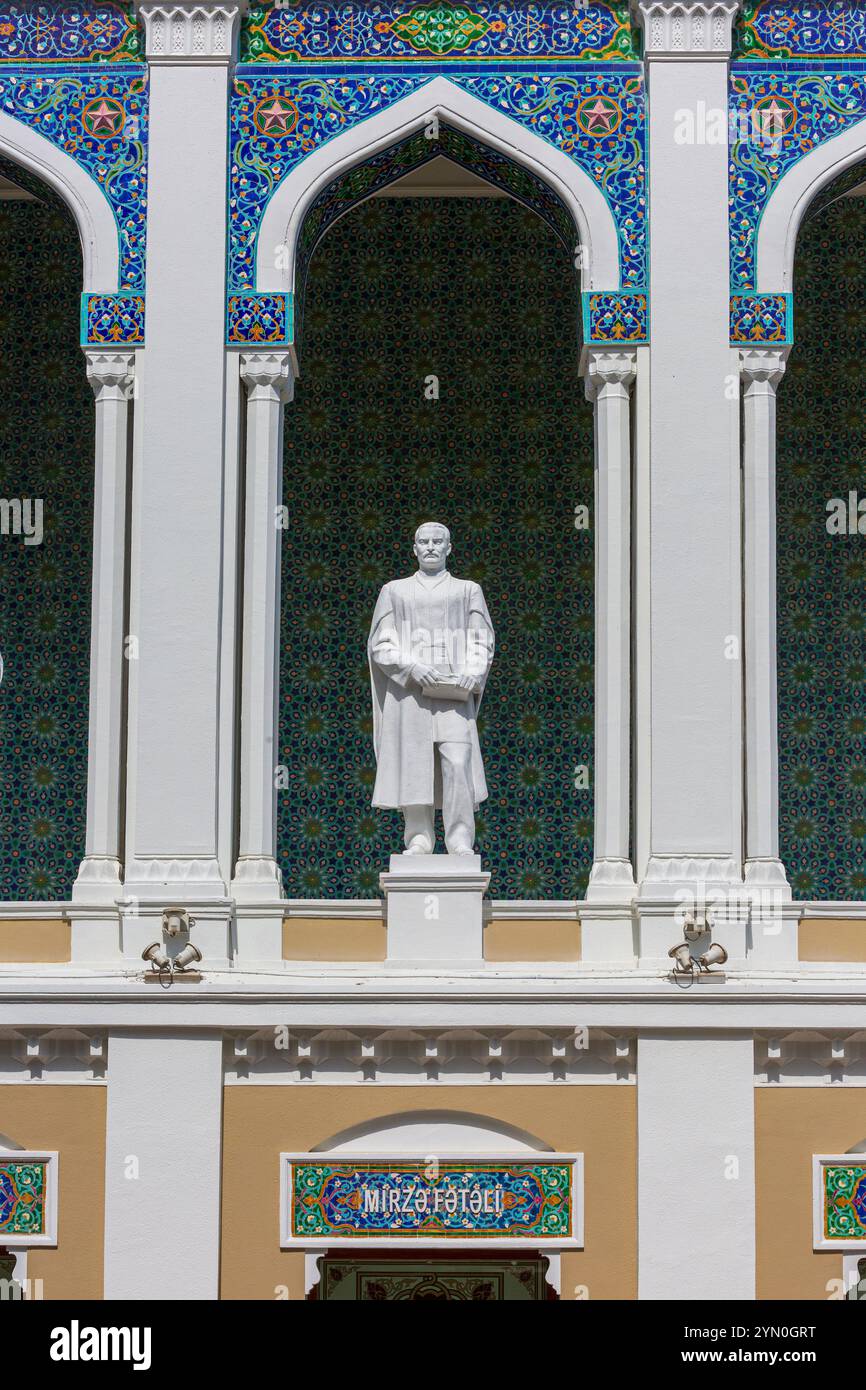 Statue of the 19th-century Iranian Azerbaijani author Mirza Fatali ...