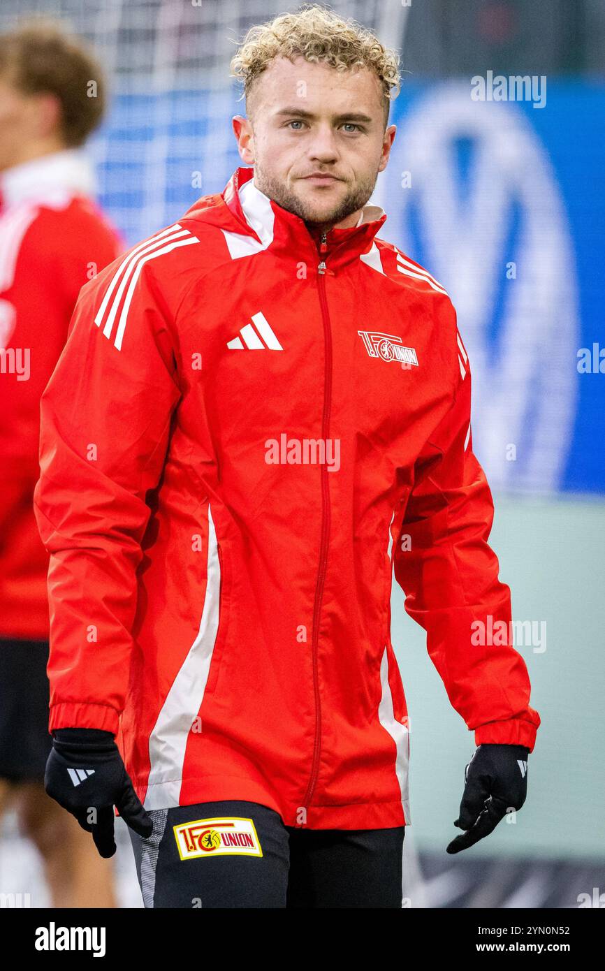 Wolfsburg, Germany. 23rd Nov, 2024. Benedict Hollerbach of Union Berlin ...