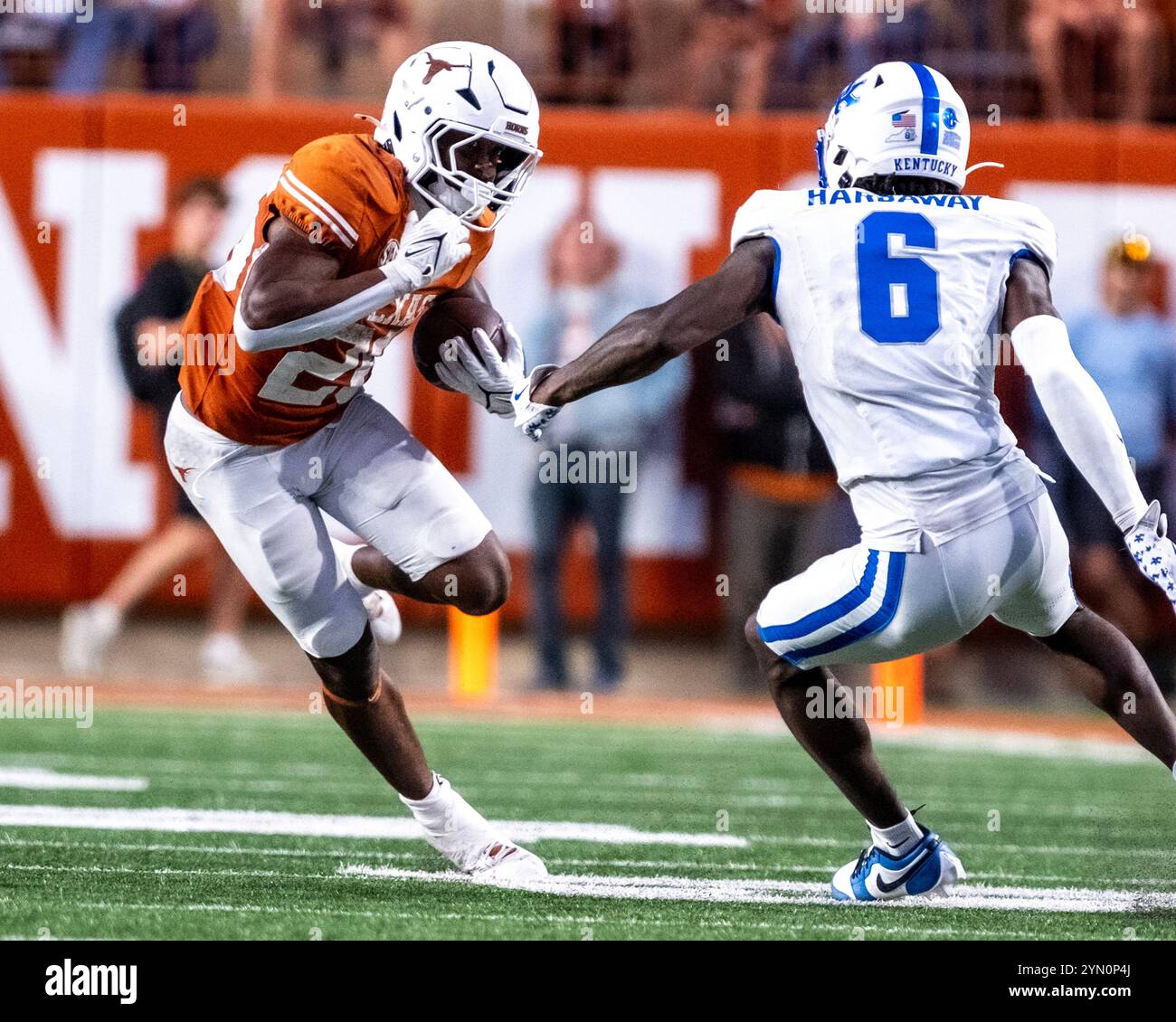 Nov 23, 2024.Quintrevion Wisner #26 of the Texas Longhorns in action vs ...