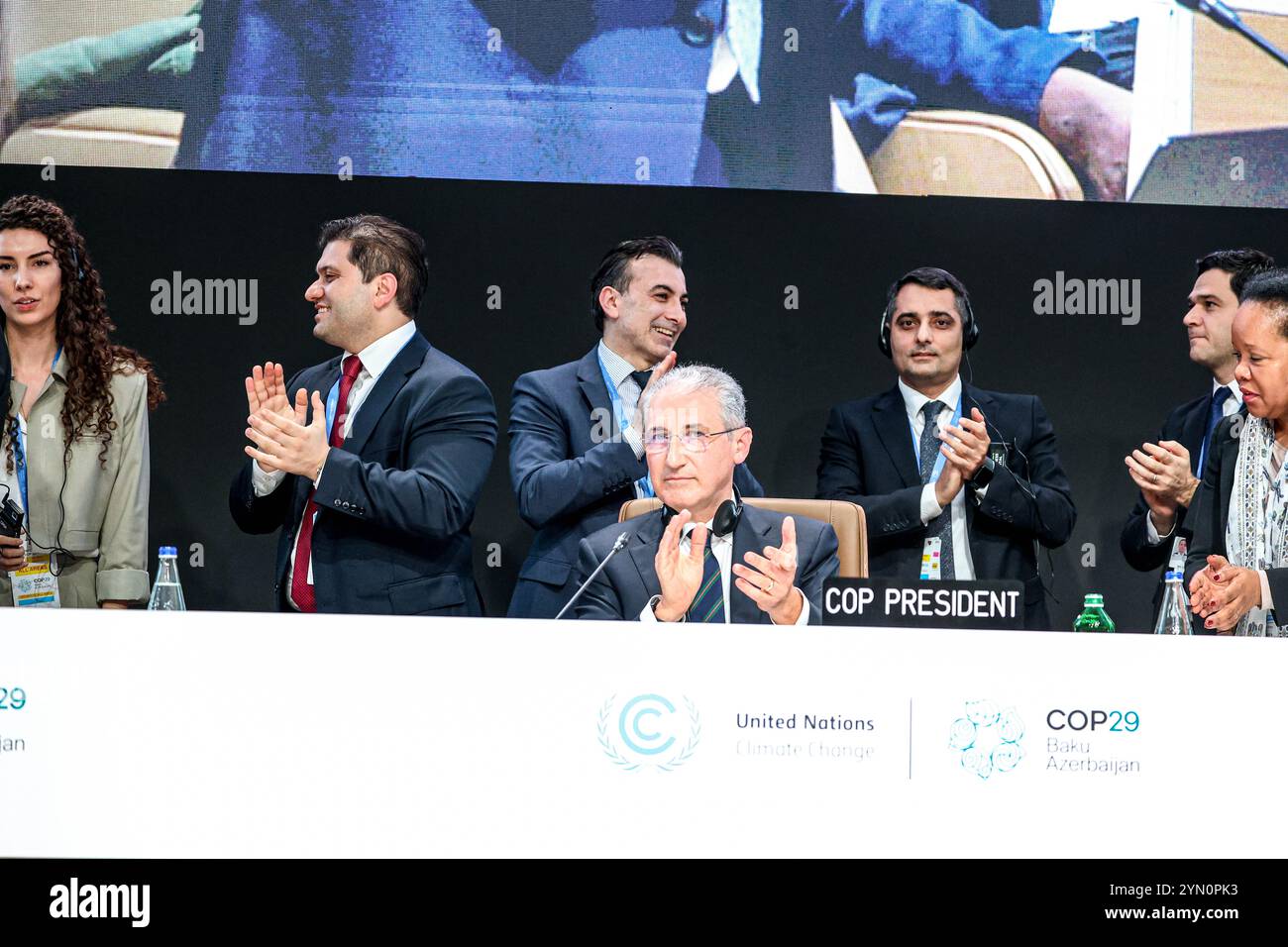 November 23, 2024, Baku, Azerbaijan, Azerbaijan: COP29 President MUKHTAR BABAYEV looks in camera ...