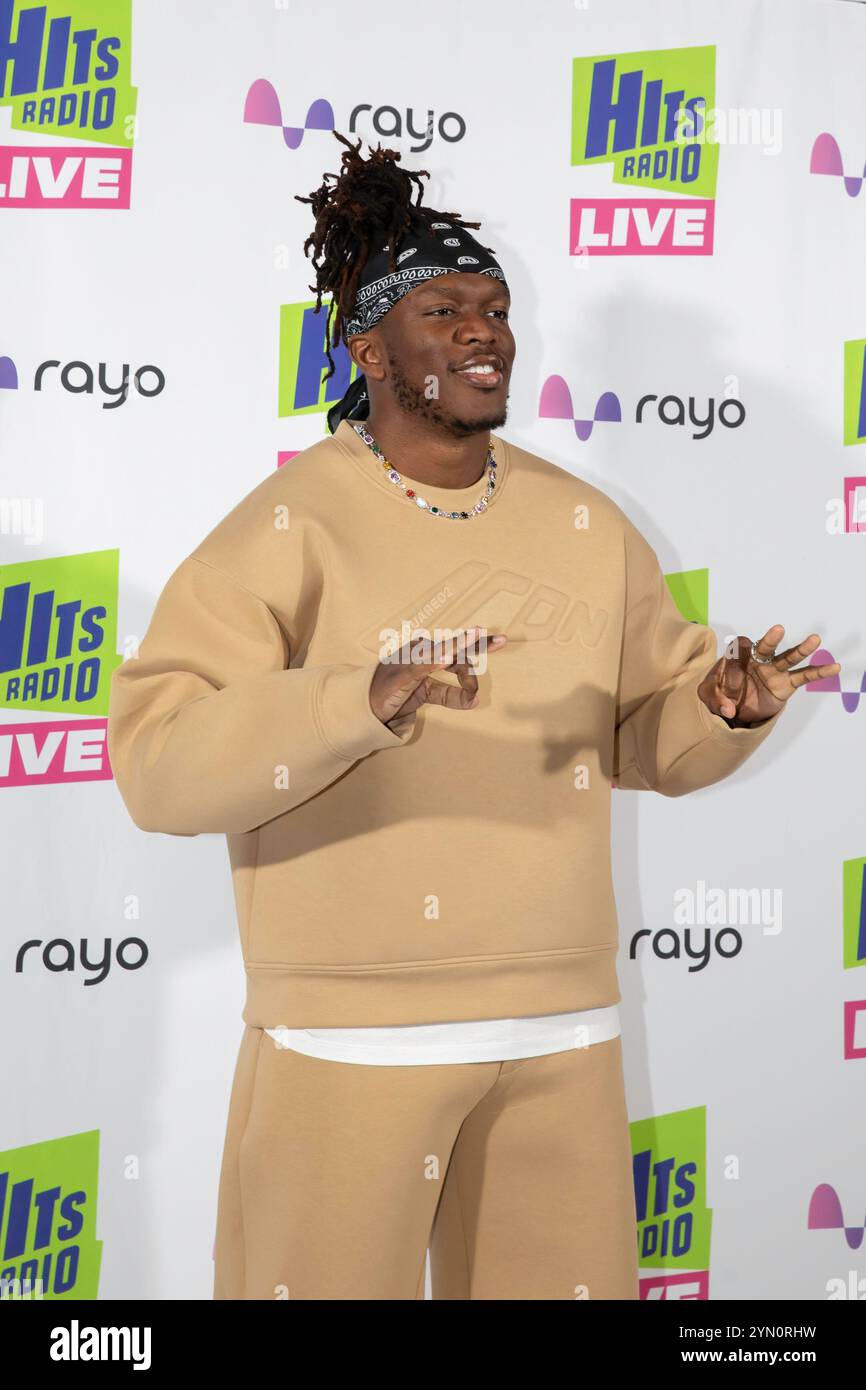 Manchester, England, 24th November, 2024. KSI attending HITS Radio Live ...