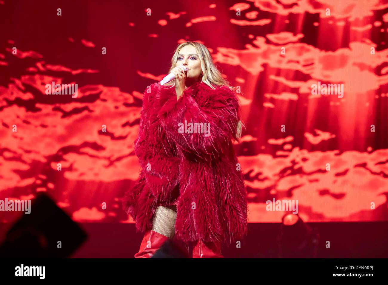 Manchester, England, 24th November, 2024. Perrie performing at HITS ...