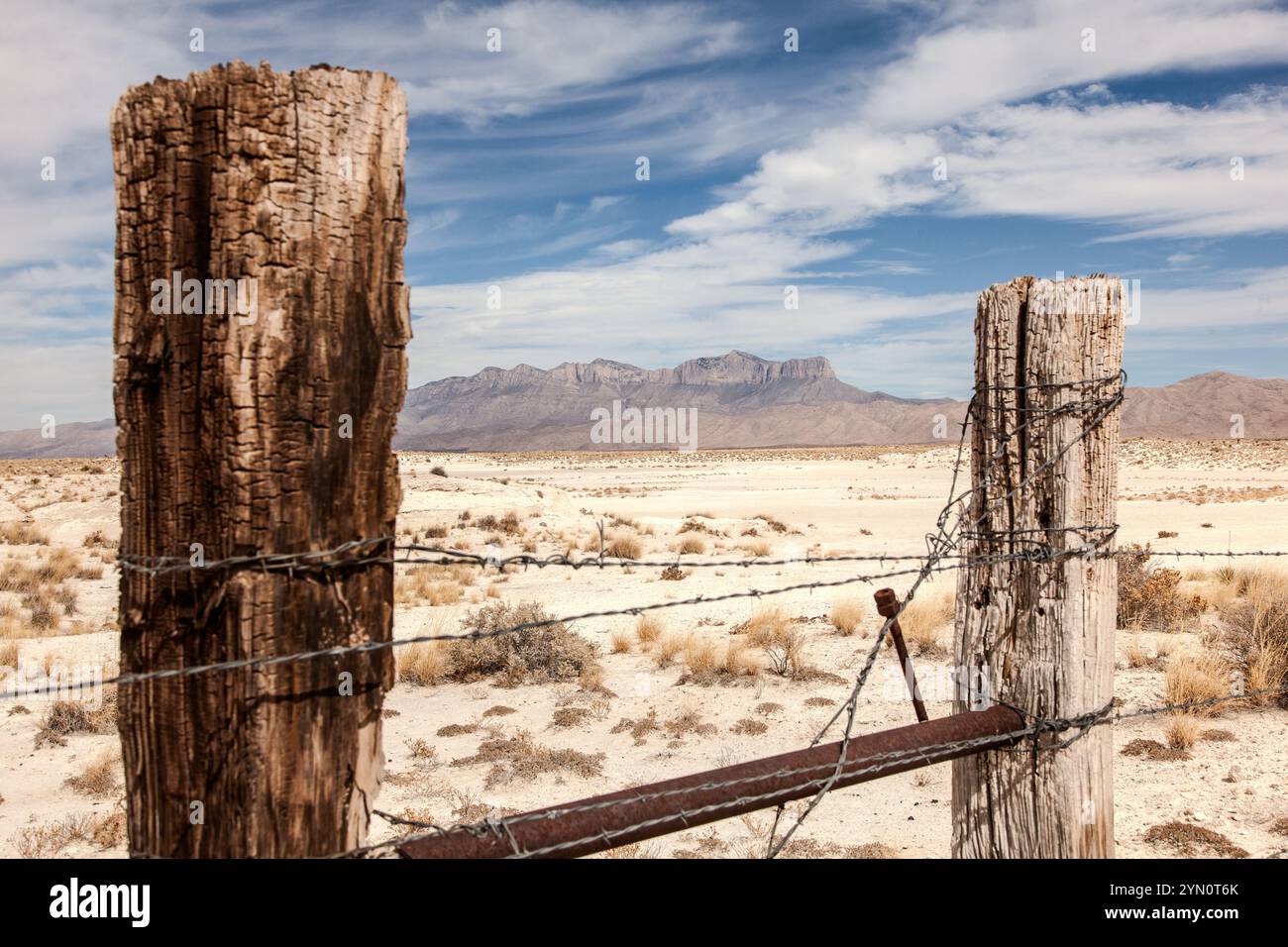 View of El Capitan peak in the Guadalupe Mountains of Texas through ...