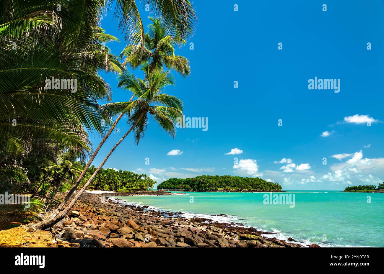 Tropical Beach on Saint Joseph Island, Part of the Salvation Islands in ...