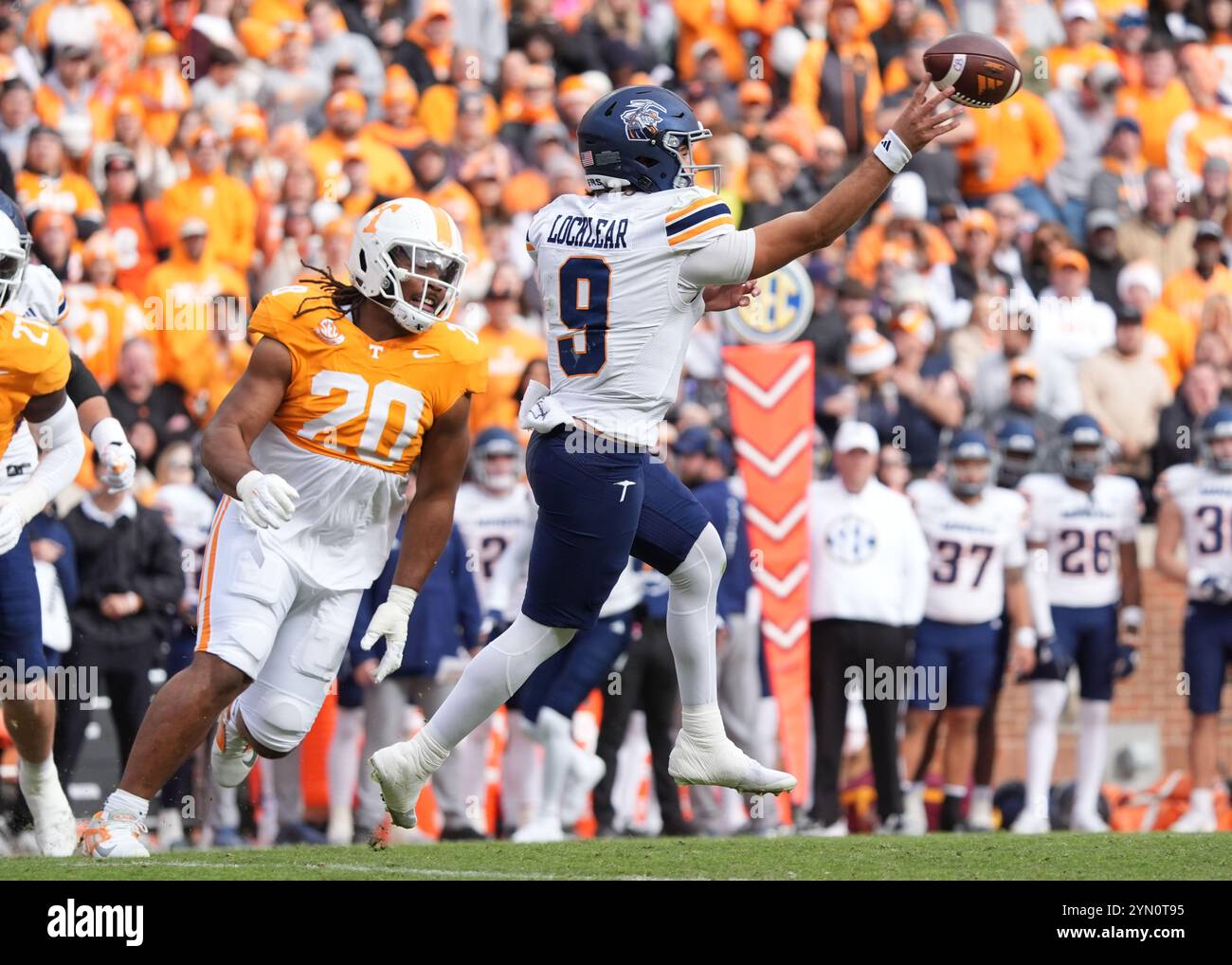 November 23, 2024: Skyler Locklear #9 of the UTEP Miners looks to throw ...