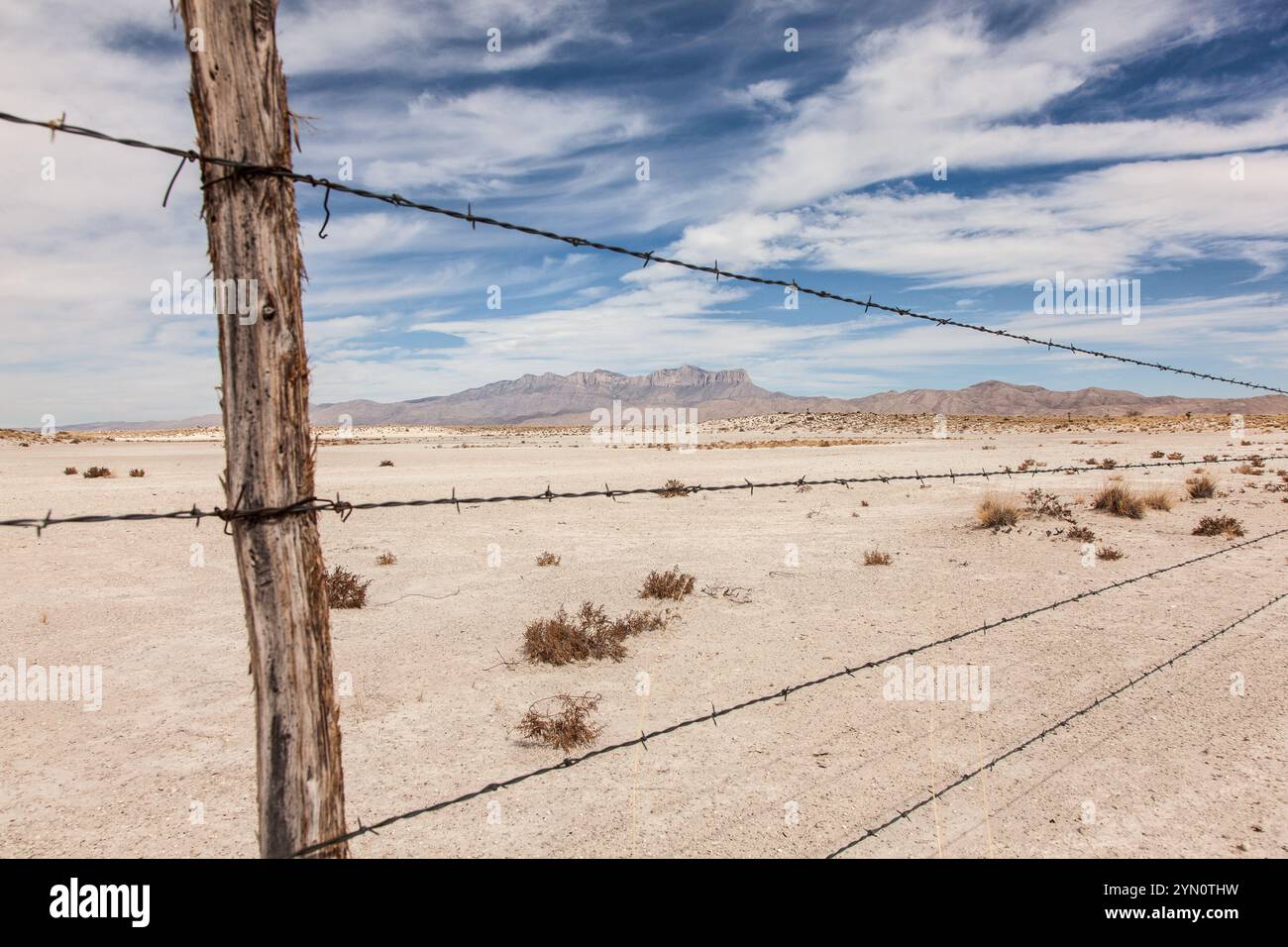 View of El Capitan peak in the Guadalupe Mountains of Texas through ...