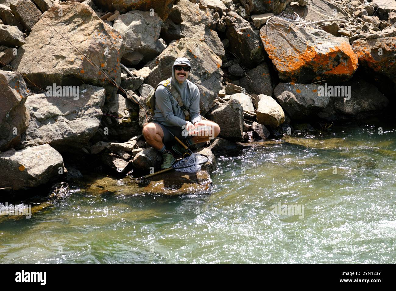 Fishing the Yankee Fork of the Salmon River Stock Photo - Alamy