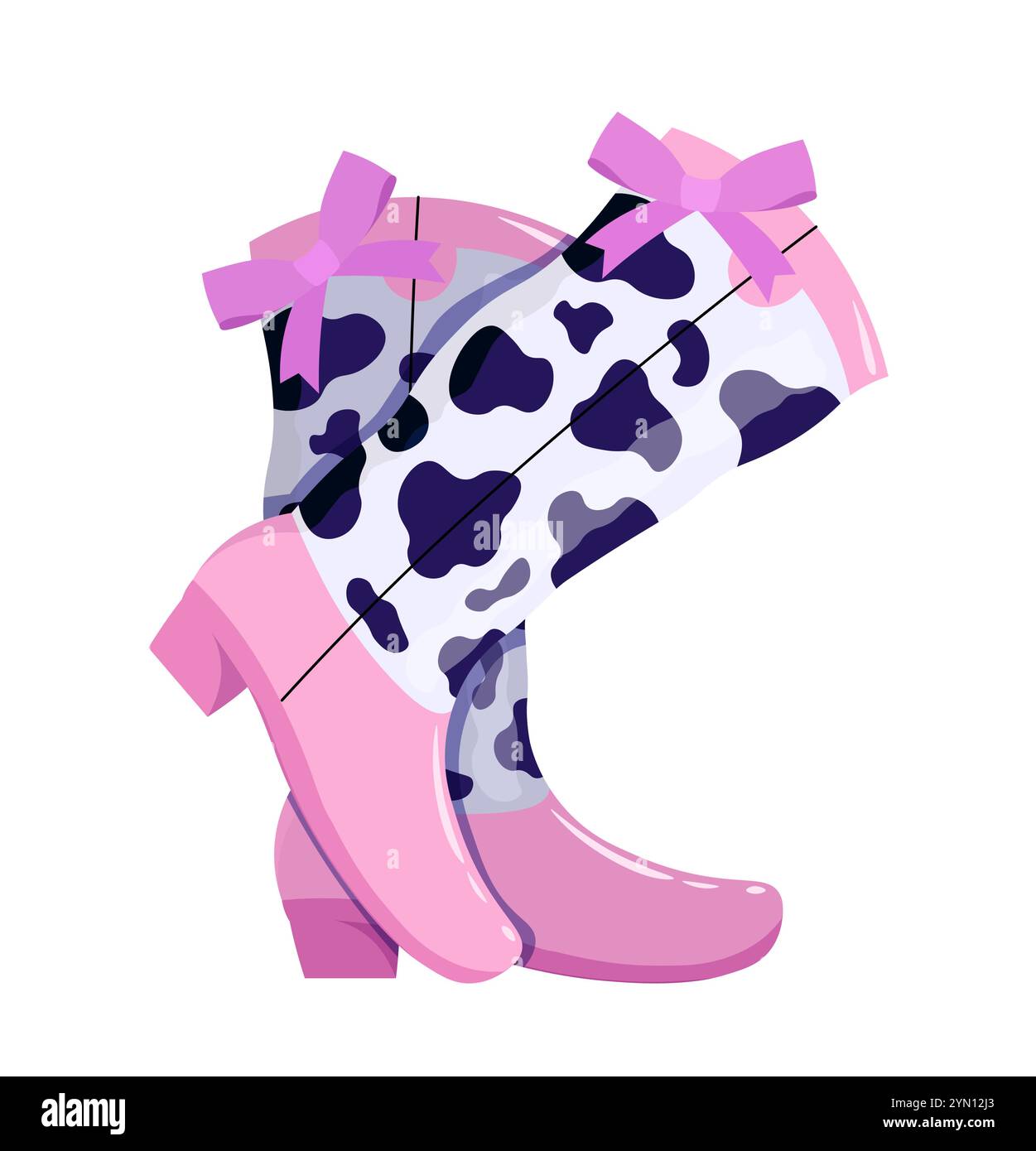 Coquette cowgirl boots. Fashion and trend. Trendy and charming bootwear in western style ...
