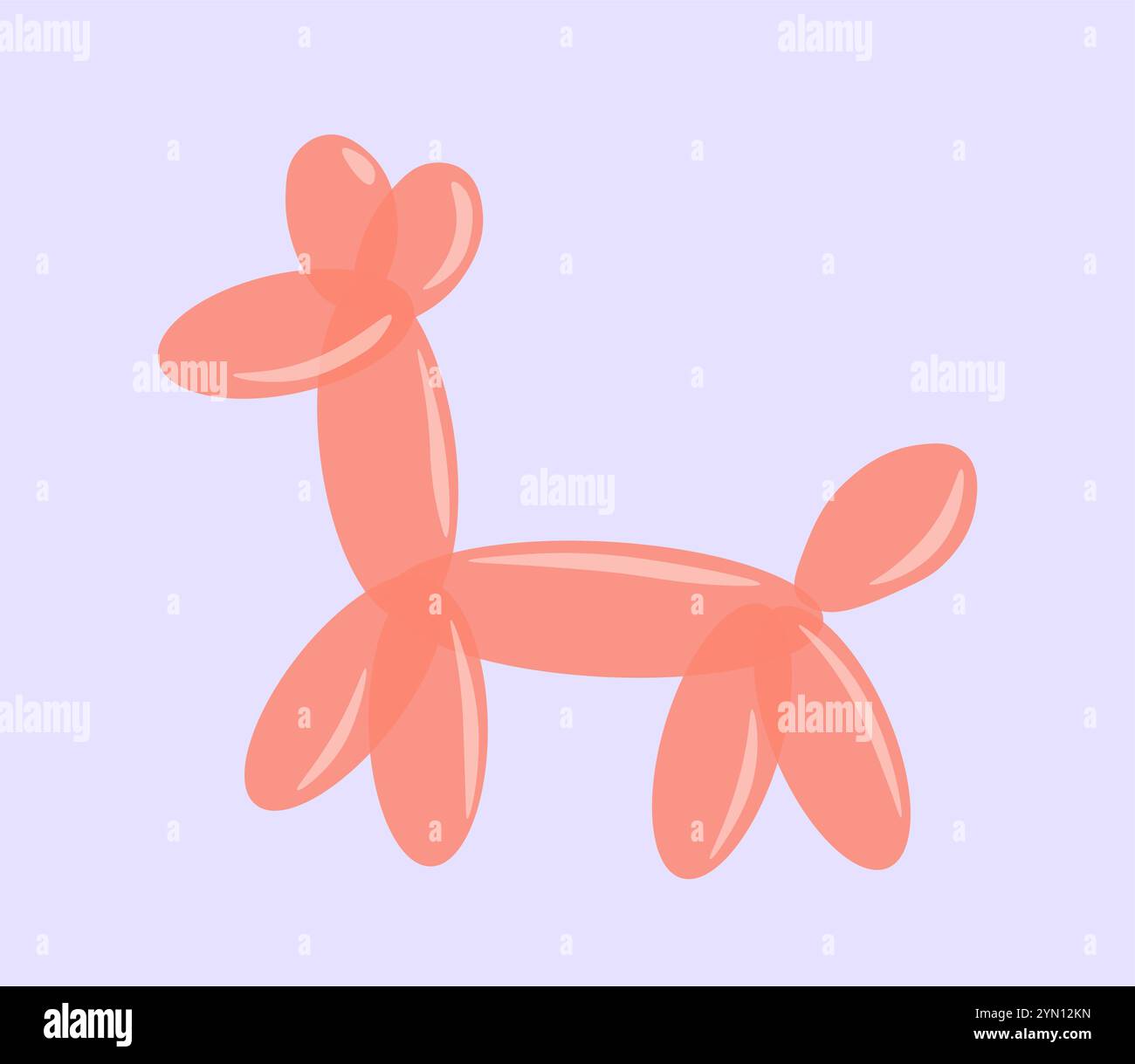 Classic 80s and 90s element. Balloon animal. Orange giraffe from air ...