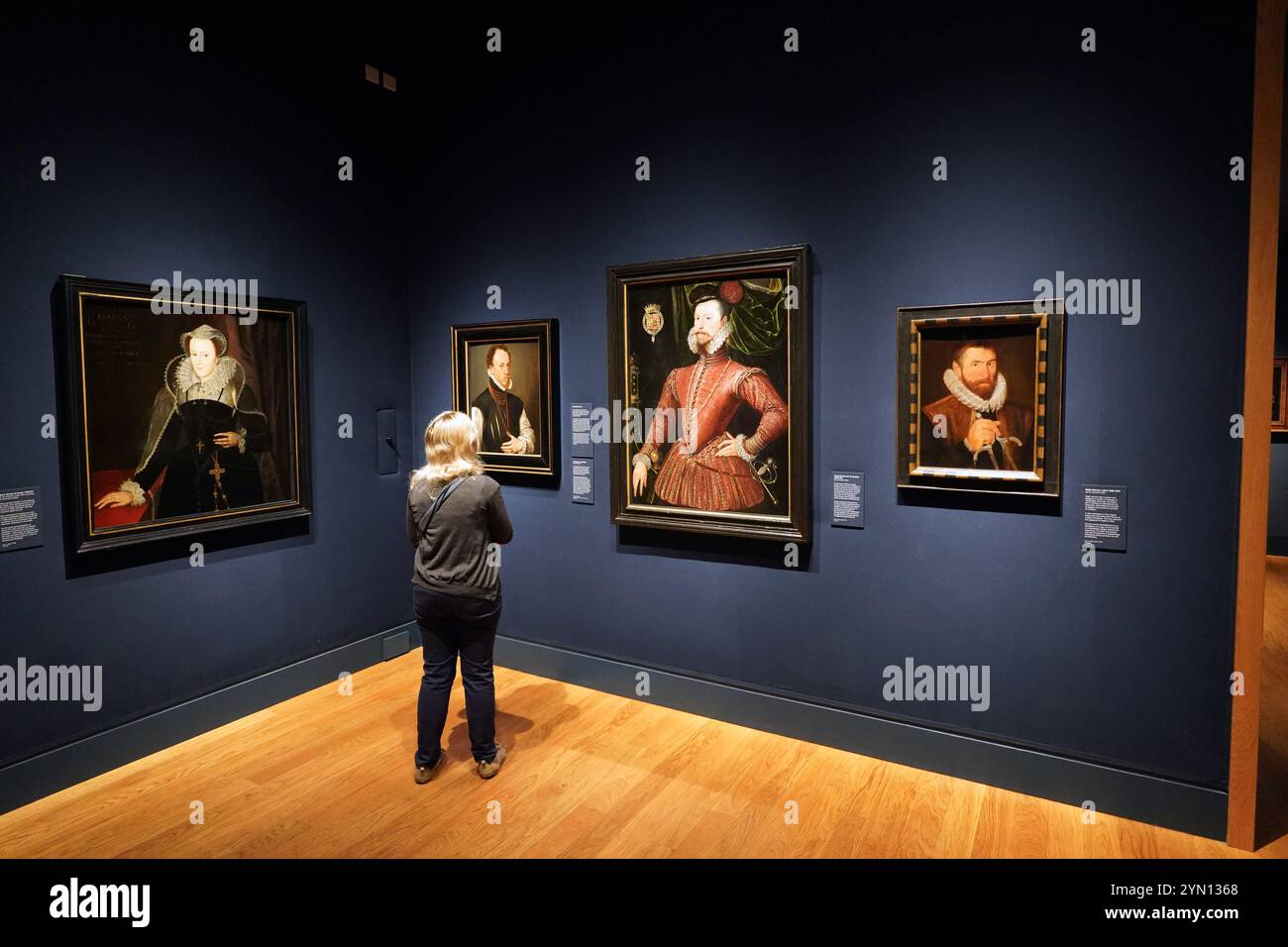 Tudor room of National Portrait Gallery, showing at center the Earl of ...
