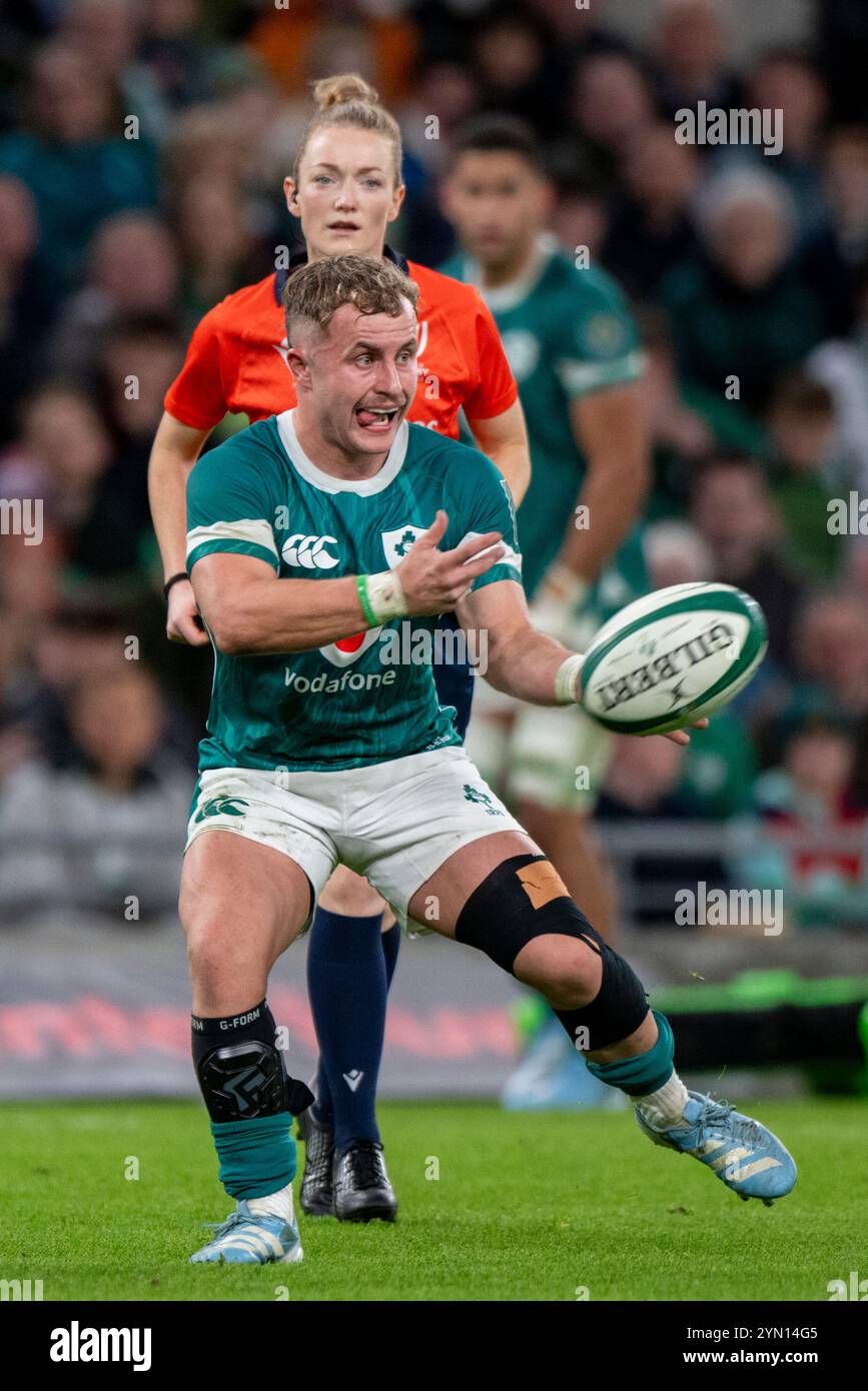 Dublin, Ireland. 24th Nov, 2024. Craig Casey of Ireland during the ...