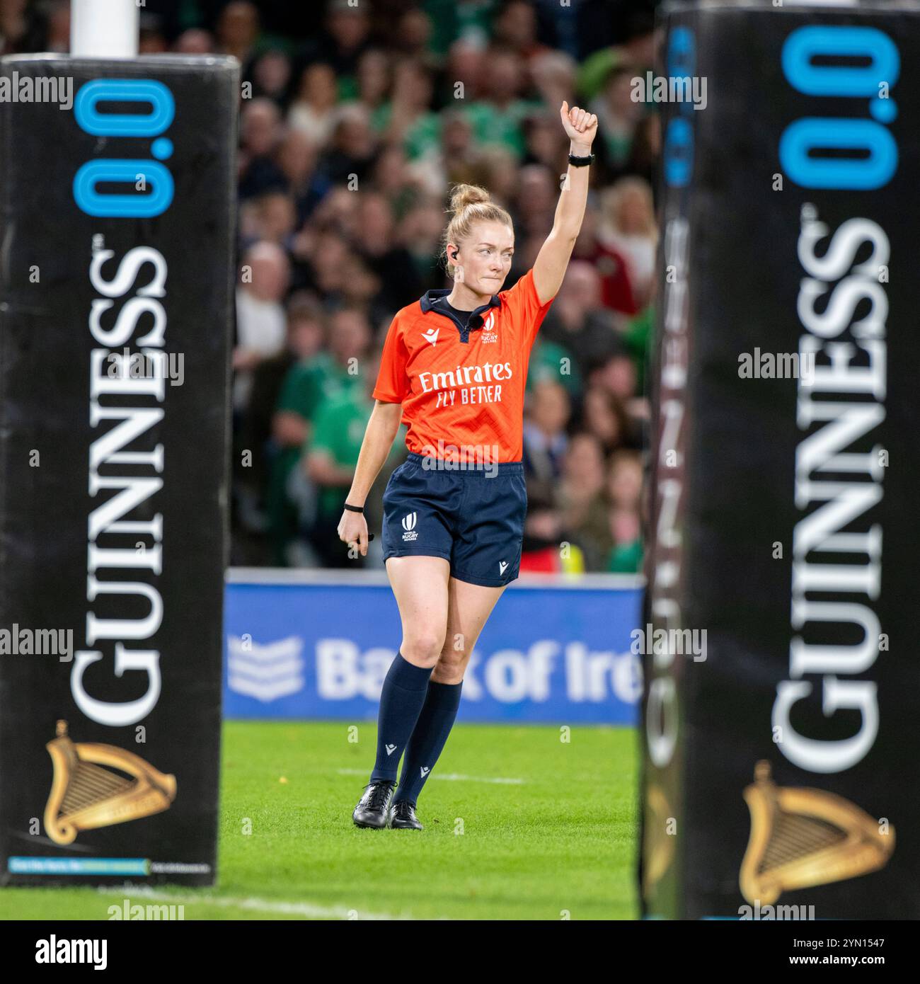 Dublin, Ireland. 23rd Nov, 2024. Referee Hollie Davidson (SRU) during ...