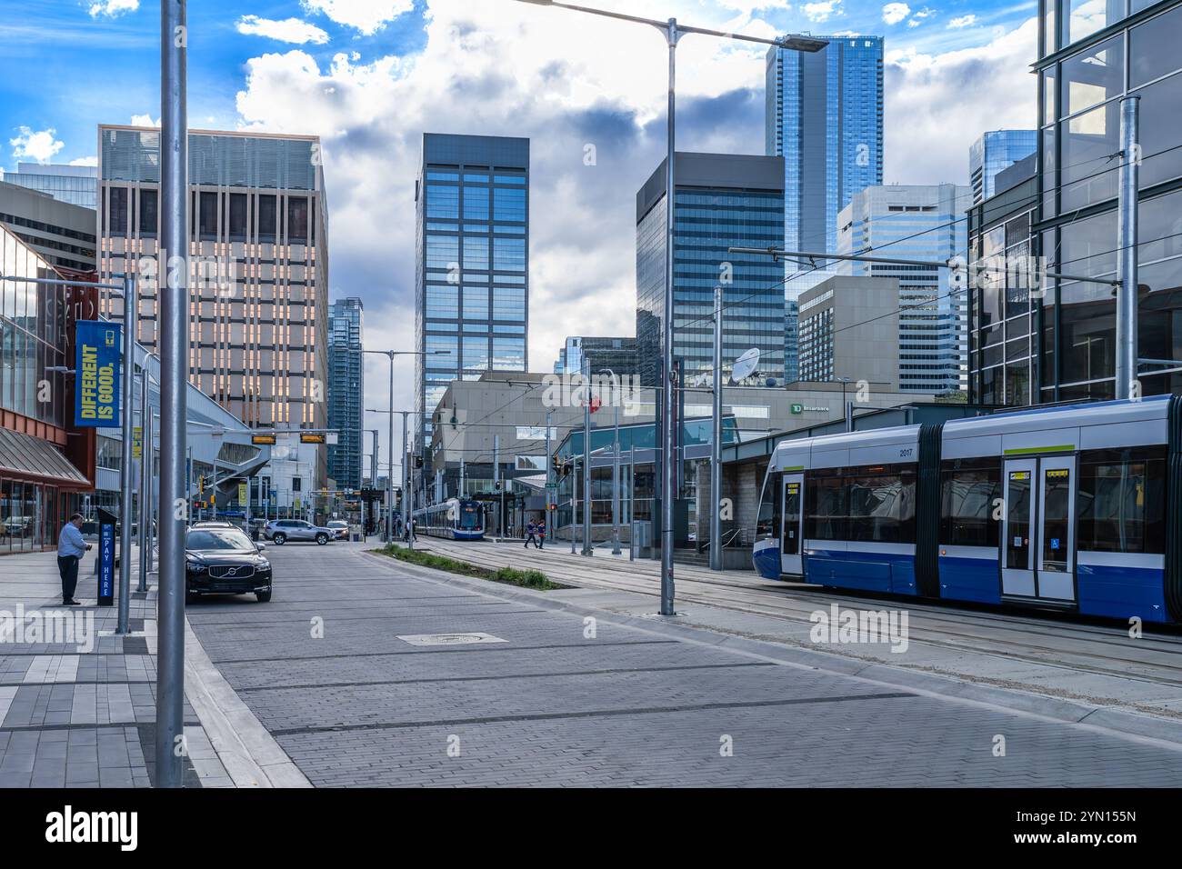 Edmonton, Alberta, May 14, 2024: Two trains of Valley Line Southeast ...