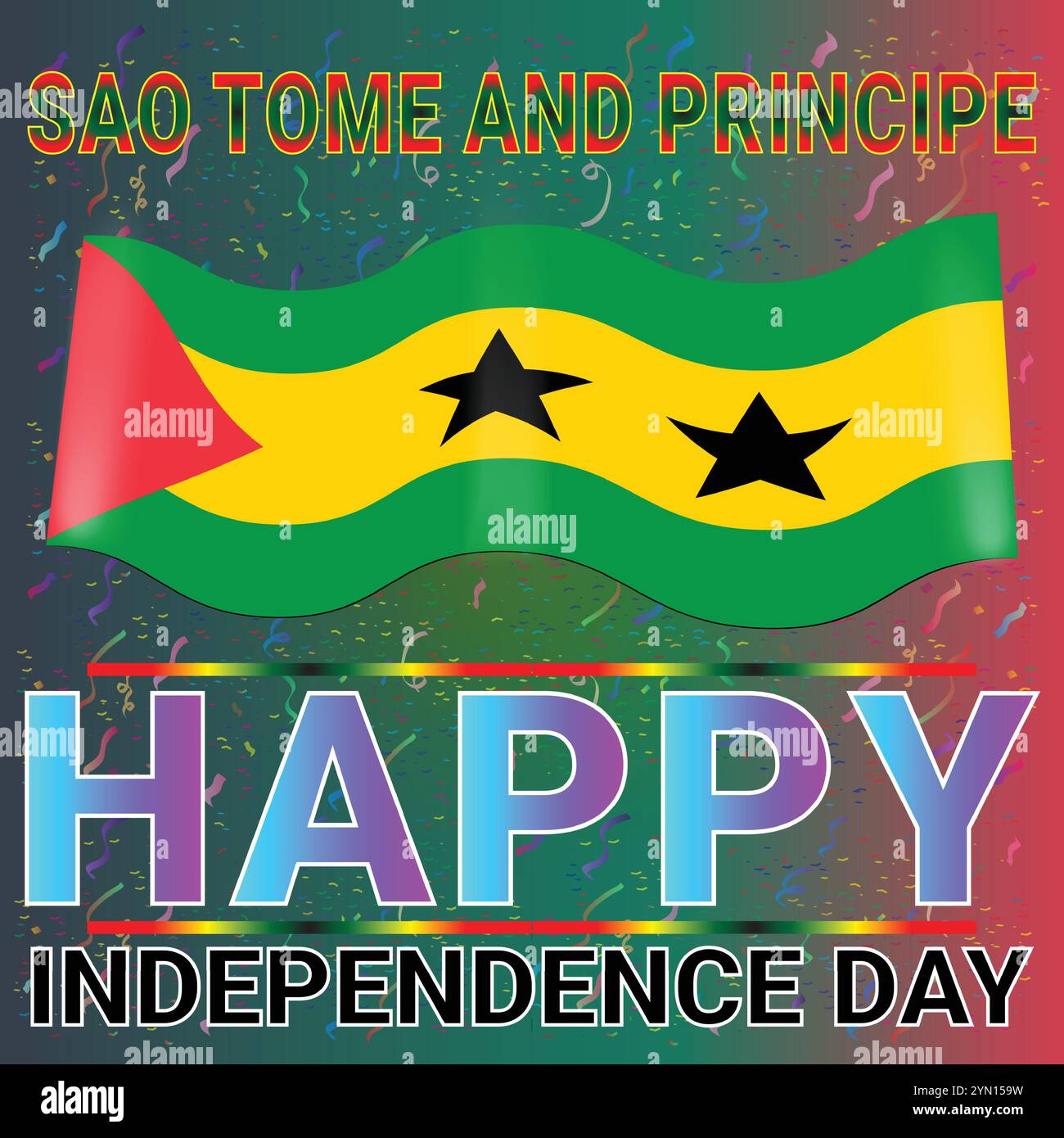 Sao Tome and Principe Happy Independence Day with very Attractive ...
