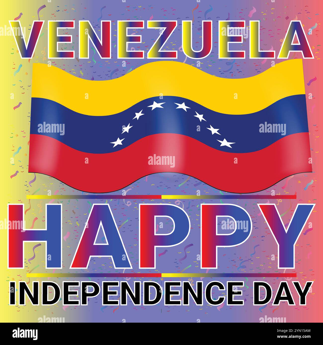 Venezuela Happy Independence Day July with very Attractive Colorful ...