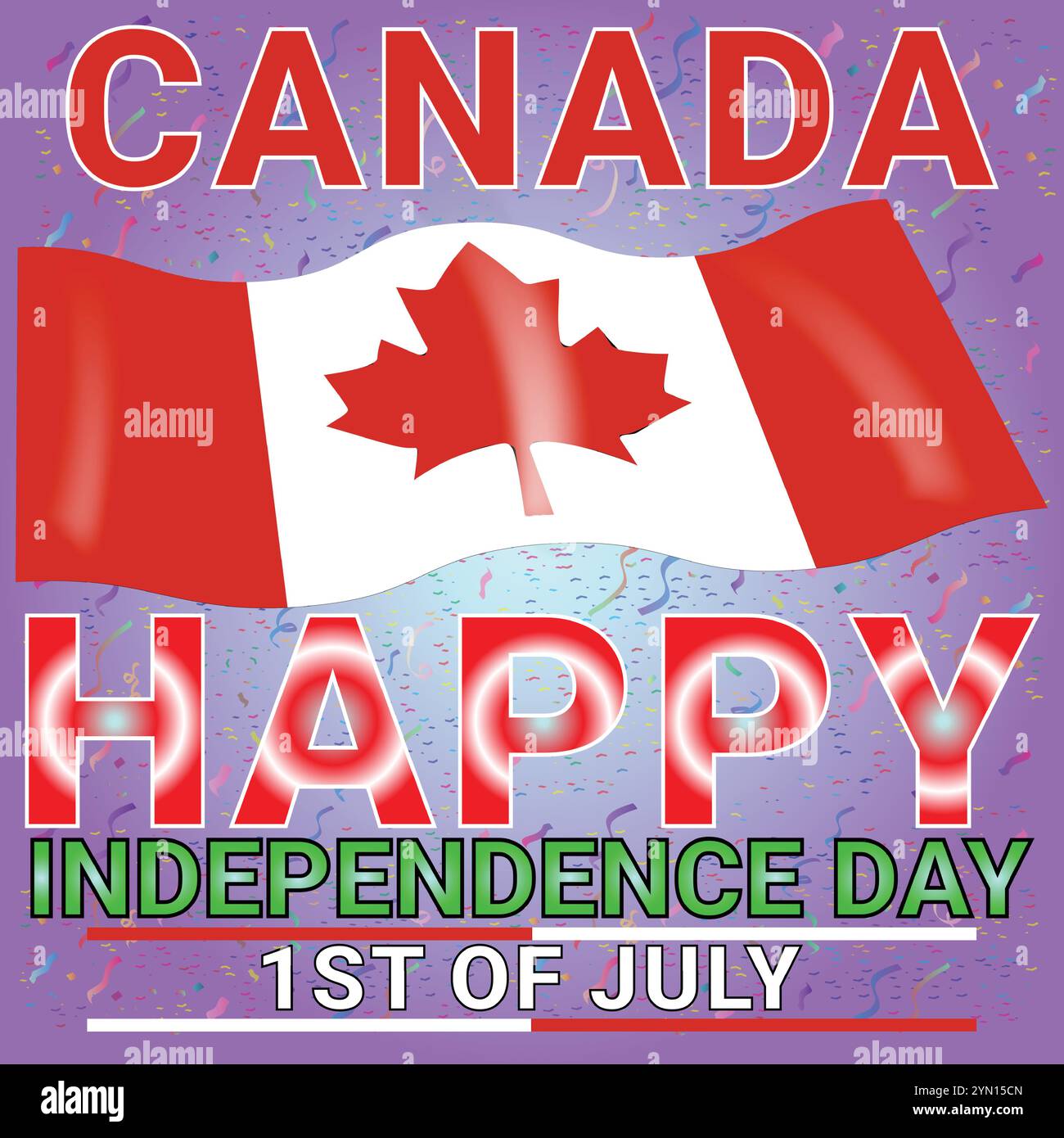 Canada Happy Independence Day 1st July with very Attractive Colorful ...