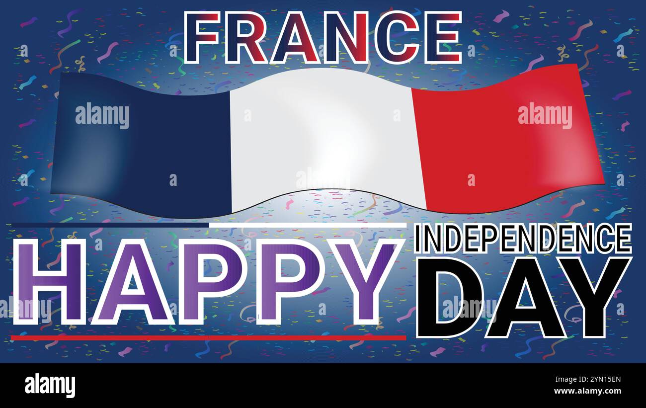 France Happy Independence Day 14th July with very Attractive Colorful ...