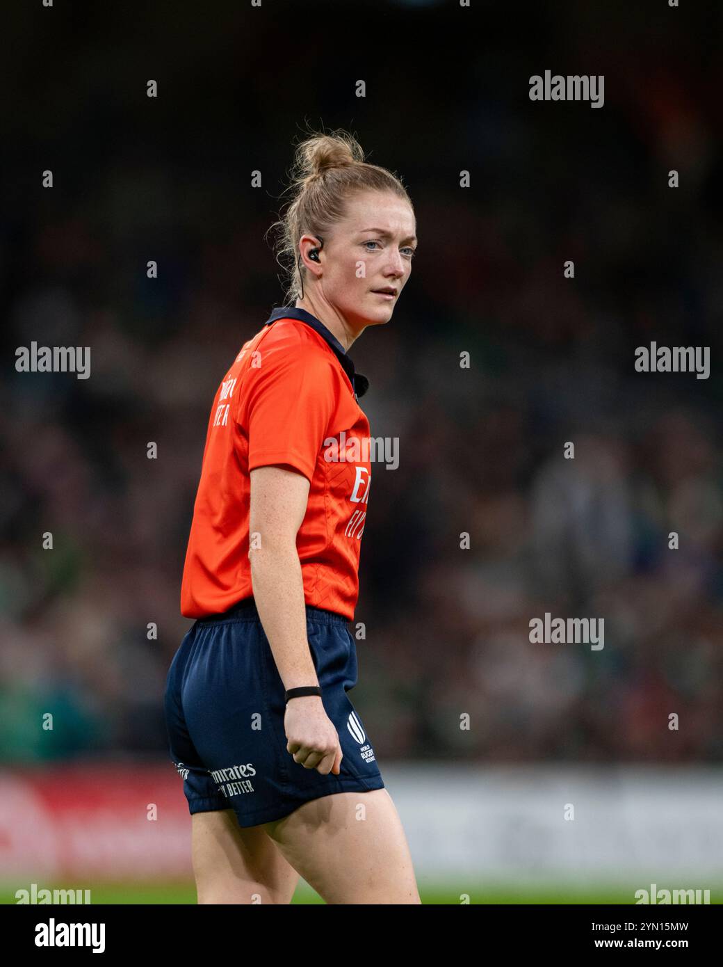 Dublin, Ireland. 24th Nov, 2024. Referee Hollie Davidson (SRU) during ...