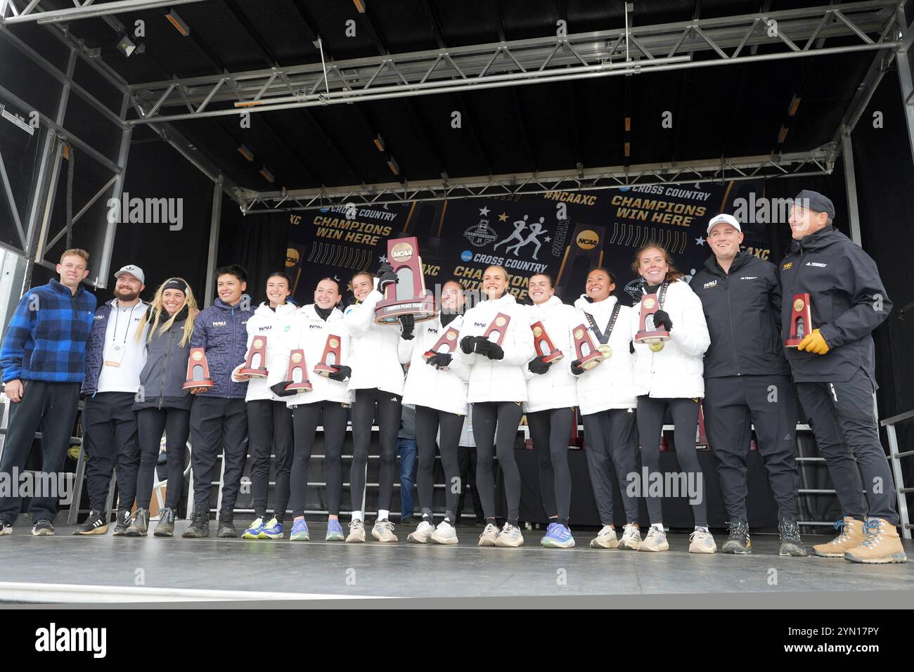 The Northern Arizona women including coach Michael Smith, Karrie Baloga ...