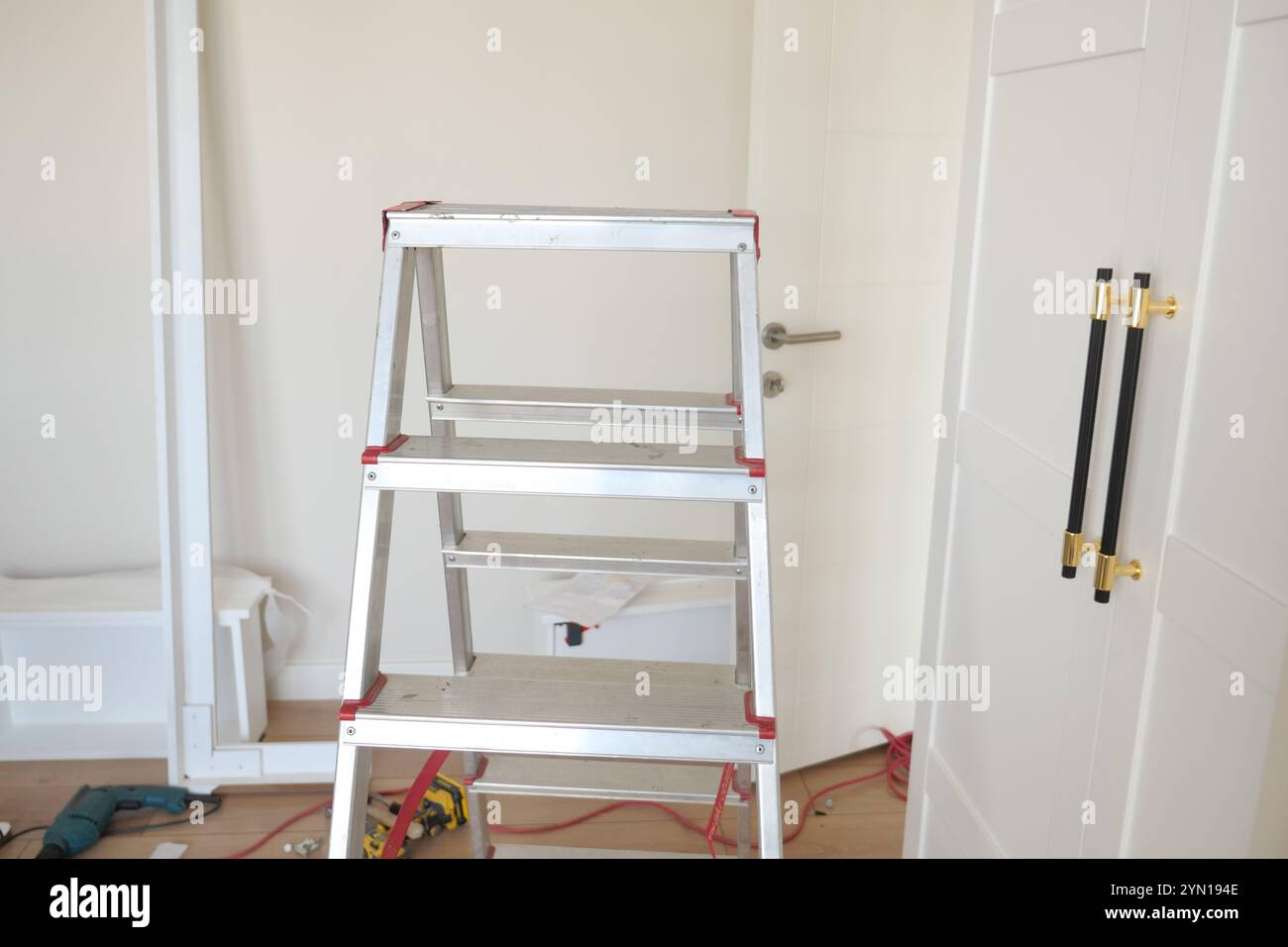 The Complete Home Renovation Process Happening with Ladder and Tools in ...