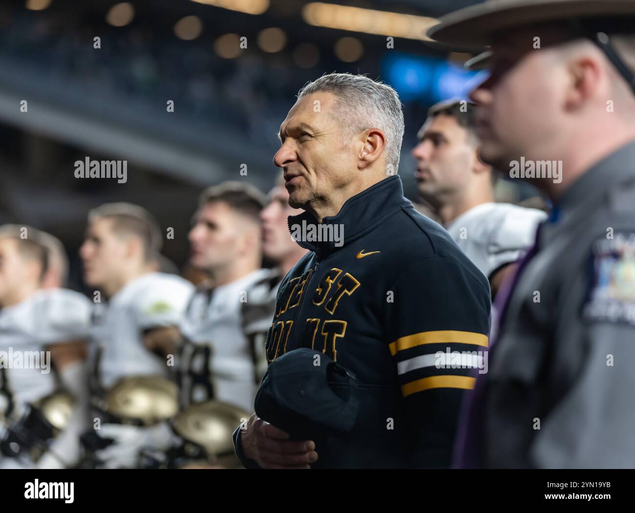 November 23, 2024, Bronx, New York, USA: The Army Black Knights COACH ...