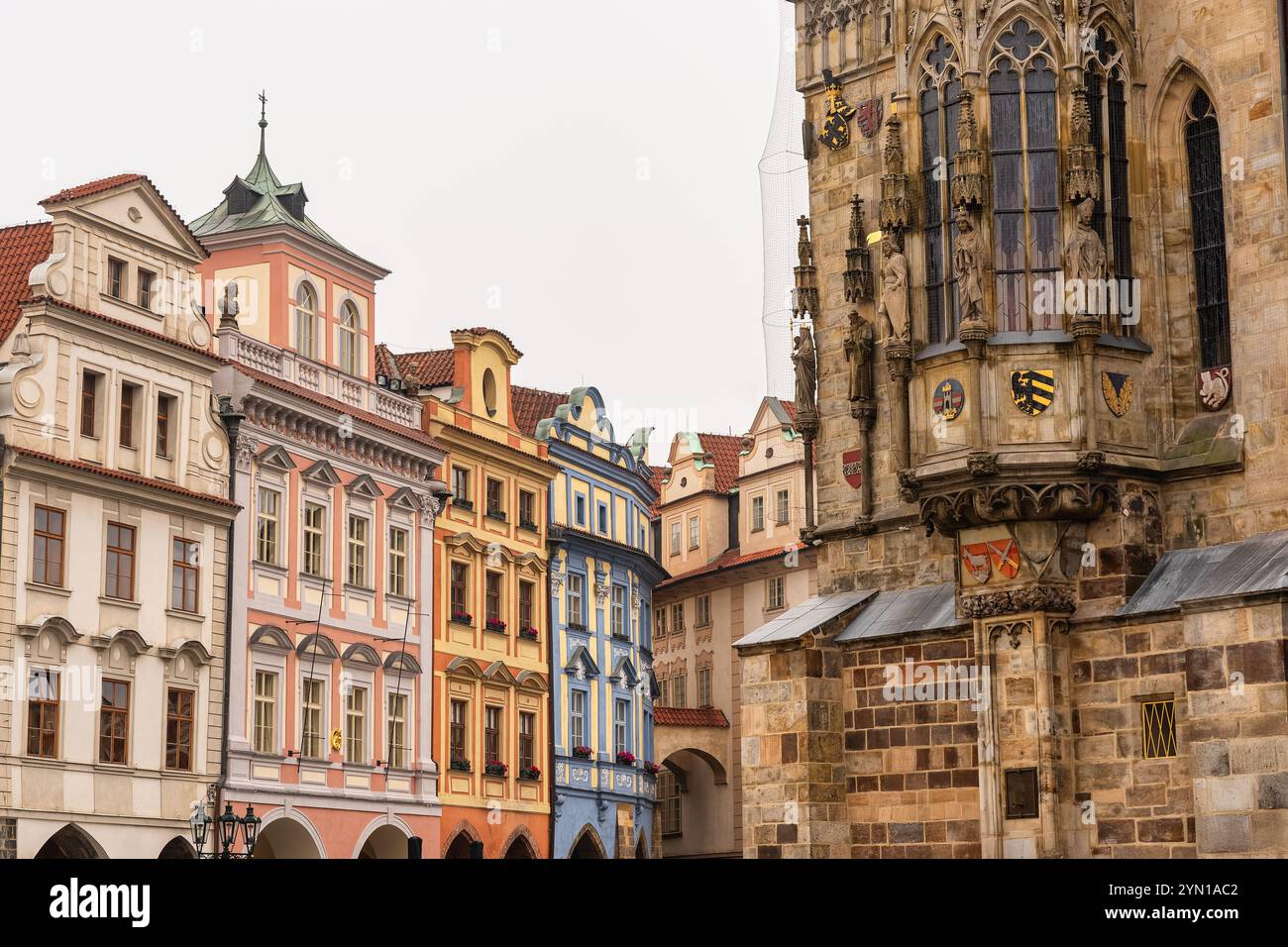 Old buildings in the historic center of Prague, a UNESCO World Heritage ...