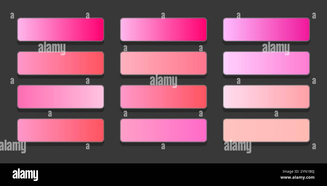 Collection of rose gradients vector illustrations Stock Vector Image ...