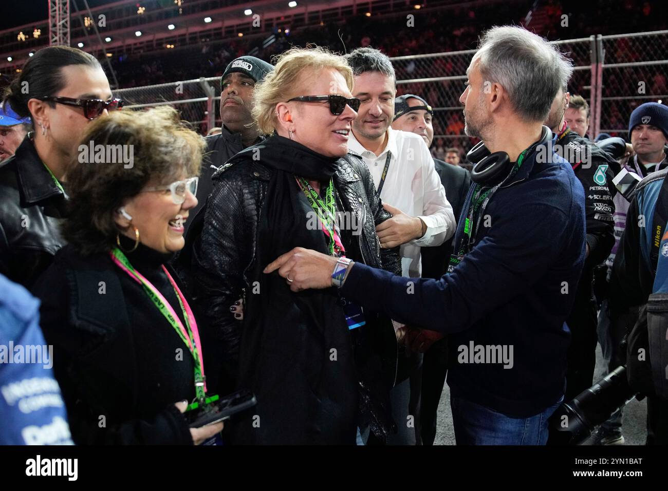 Axl Rose attends the F1 Las Vegas Grand Prix auto race, Saturday, Nov ...
