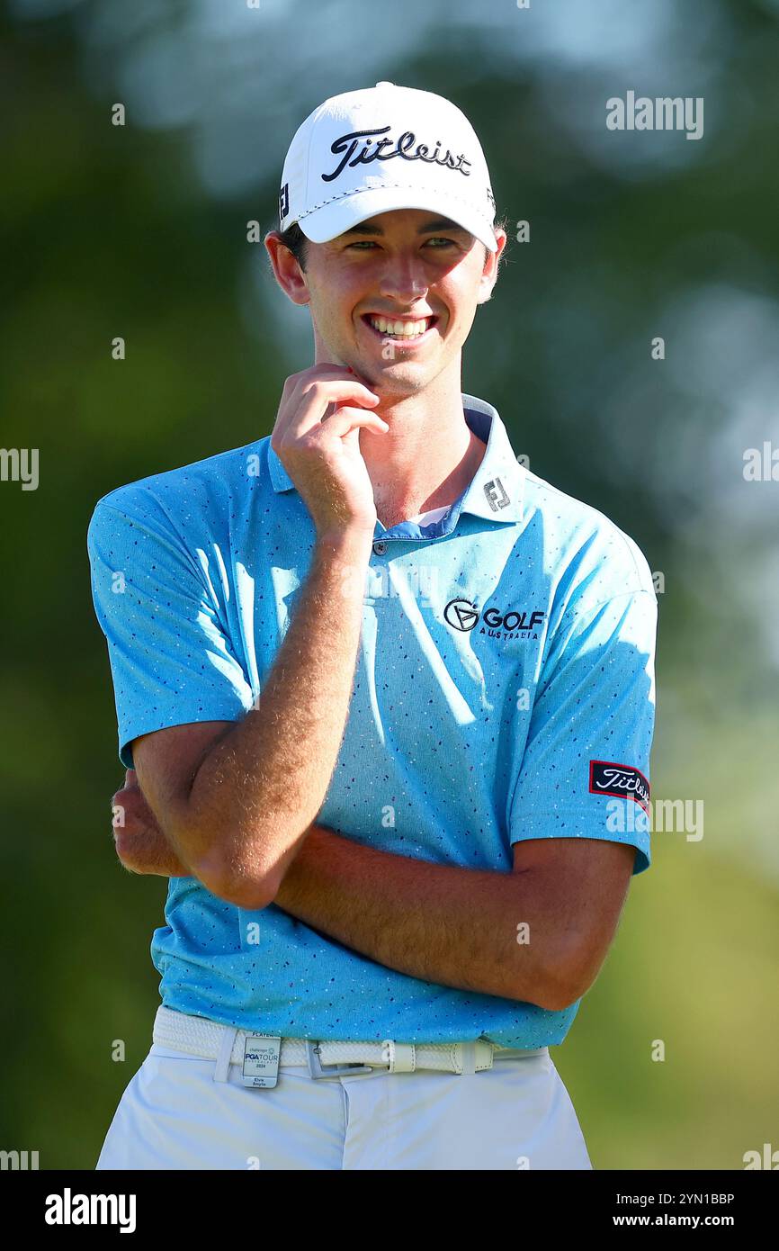 Elvis Smylie smiles not he 18th hole during the Final Round of the BMW ...